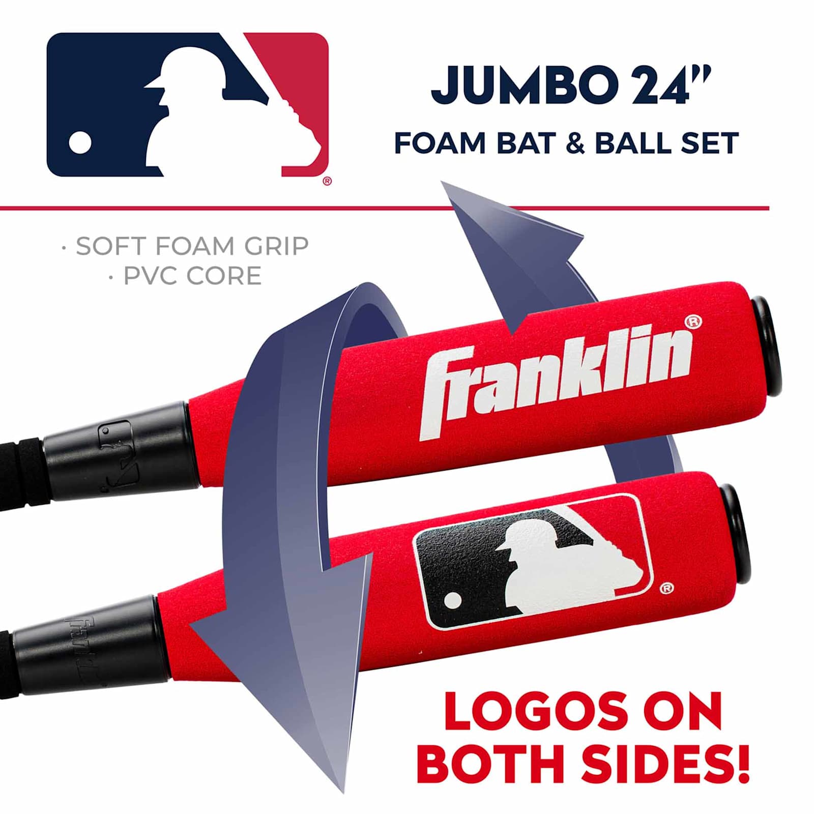 Mlb 24In Oversized Foam Bat And Ball