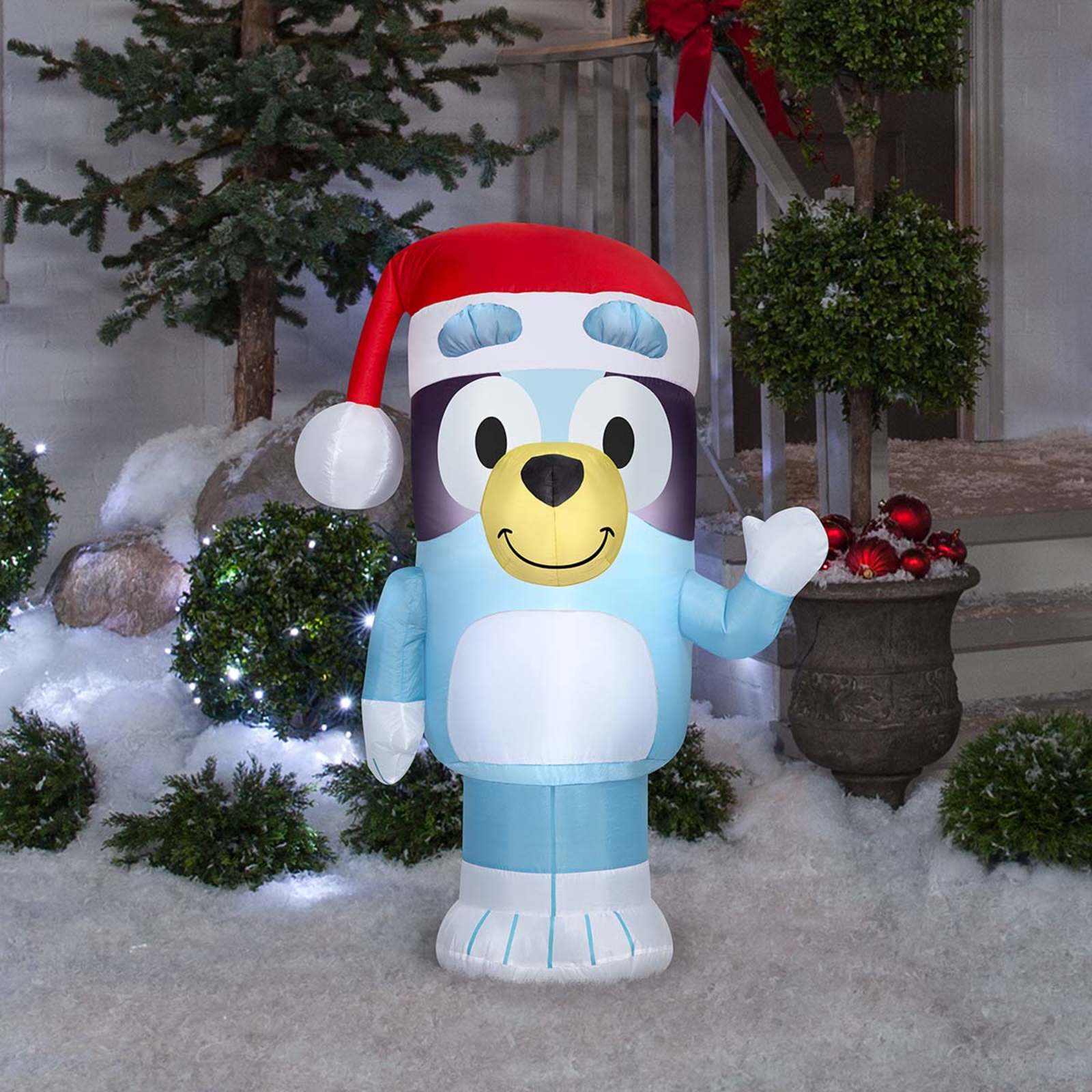 Inflatable Santa Hat Bluey 4ft | Bluey Christmas Inflatable | At Home