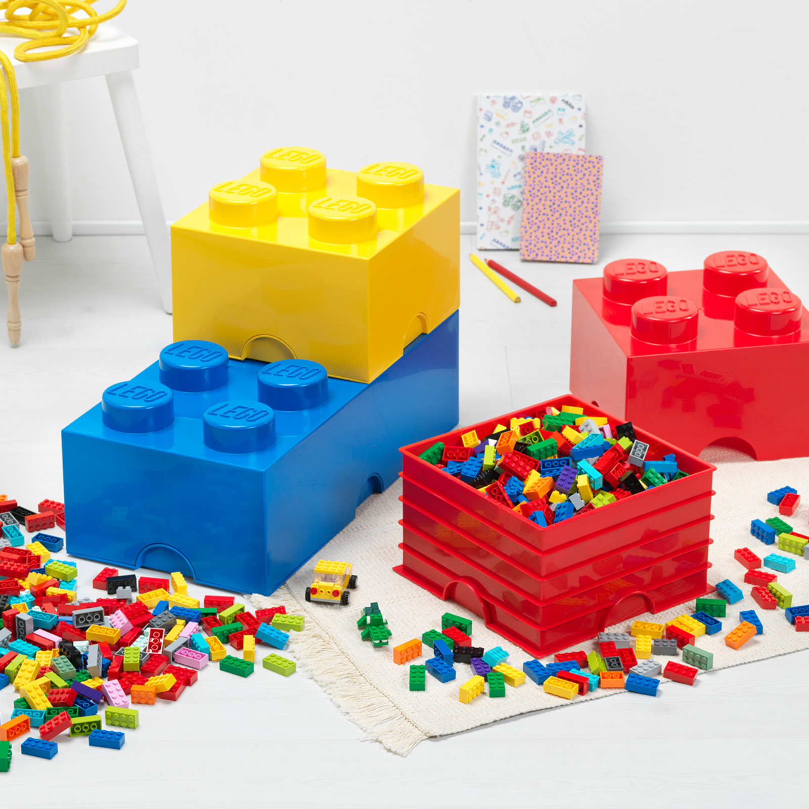 3 Pc Lego Storage Brick Set