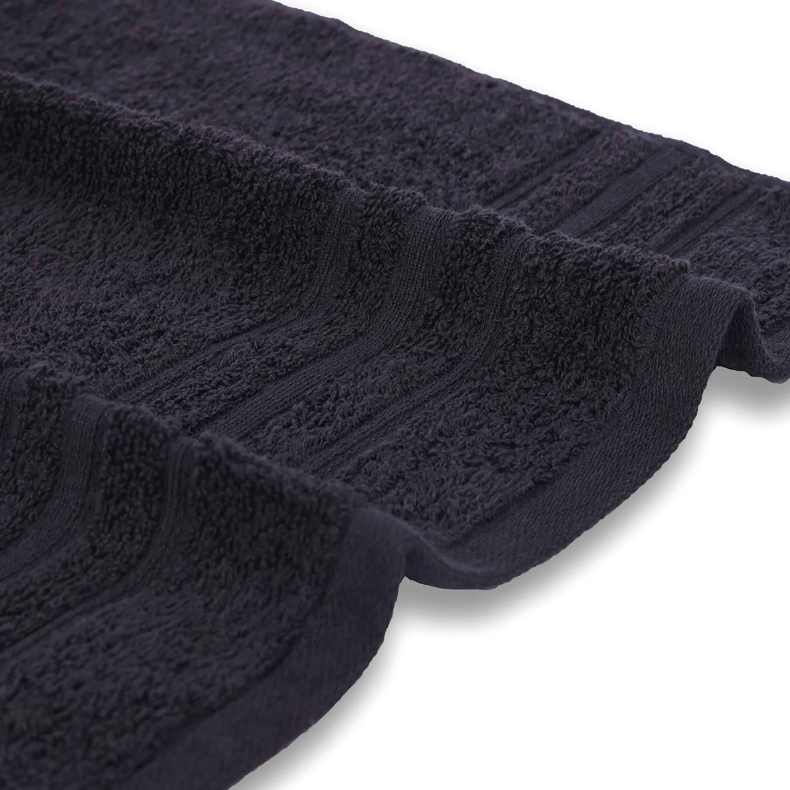 Essential Solid Black Hand Towel, 16x26