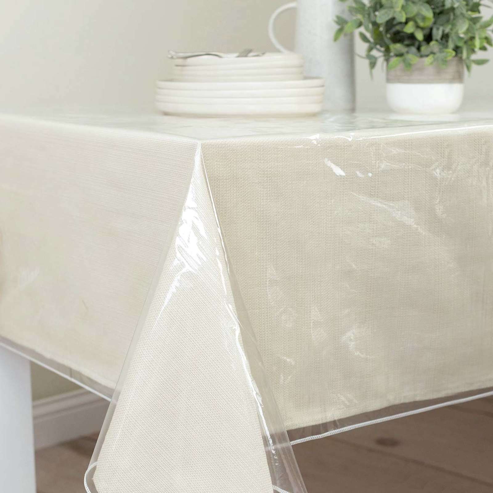 Clear Vinyl Tablecloth, 60x108