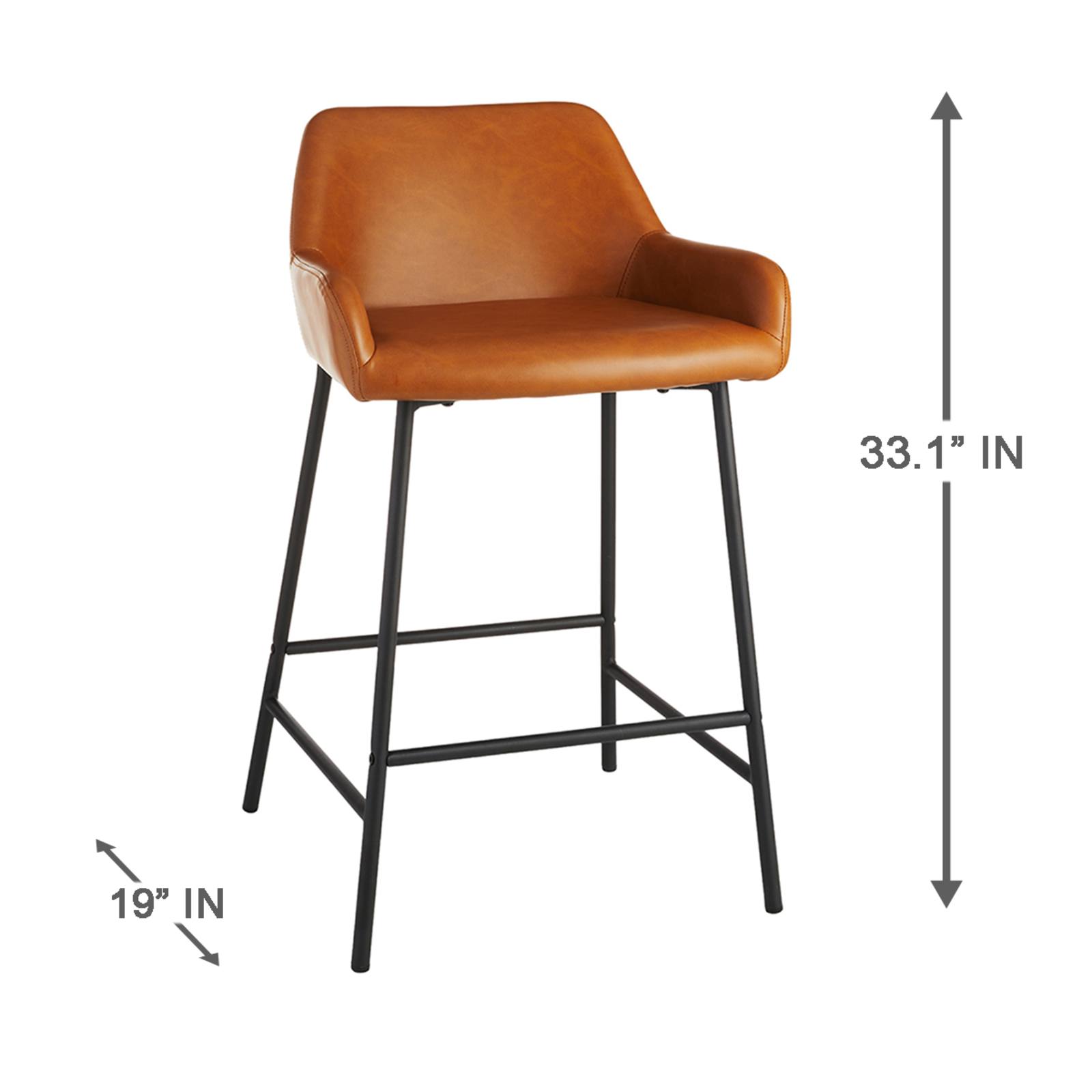 Honeybloom Destin Counter Stool Cognac | Cognac Counter Stool | At Home