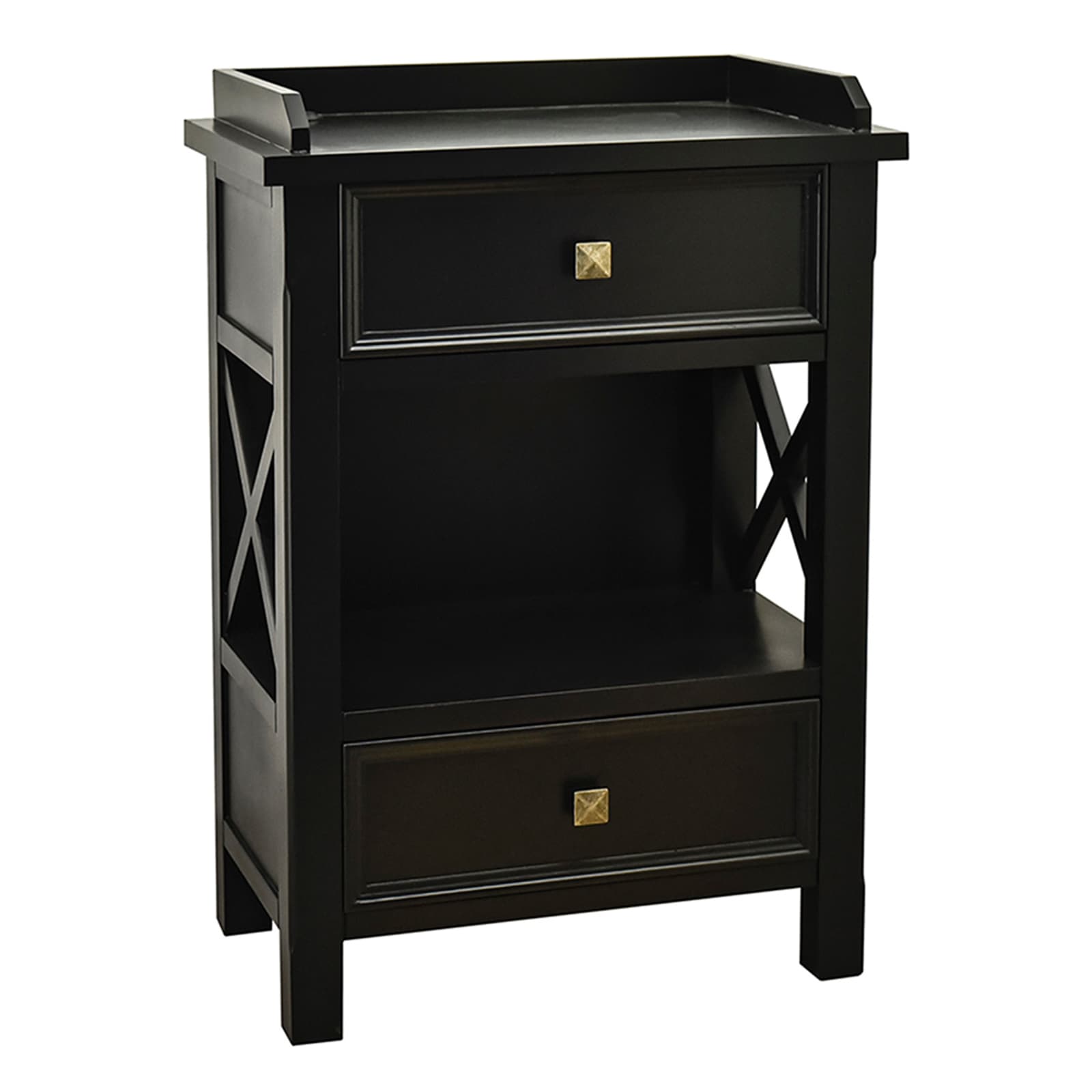 Jane X-Side Table with USB, Black