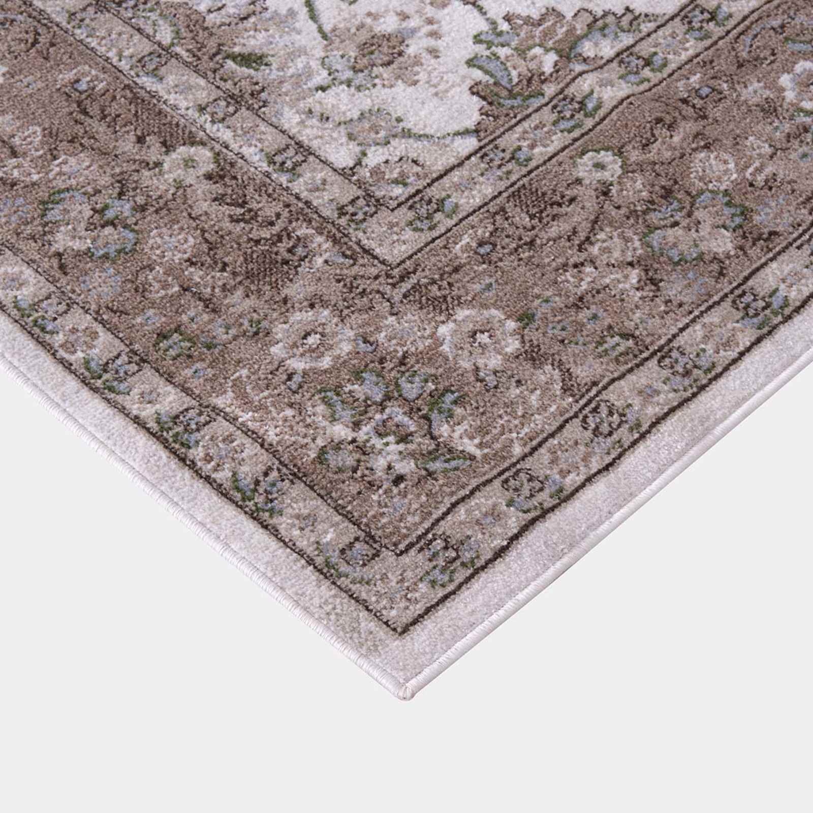 Greta Light Brown Medallion Rugease Area Rug, 5x7