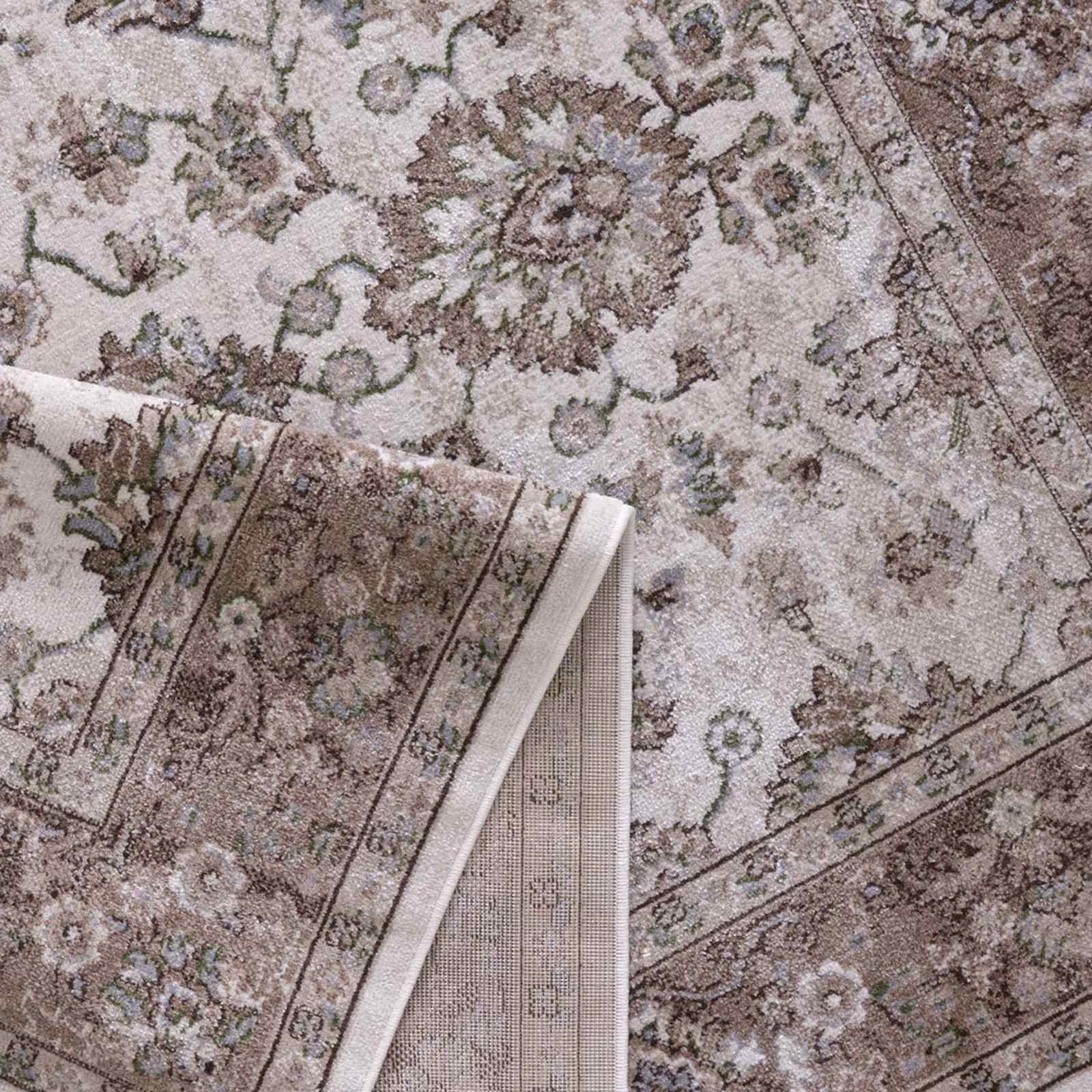 Greta Light Brown Medallion Rugease Area Rug, 5x7