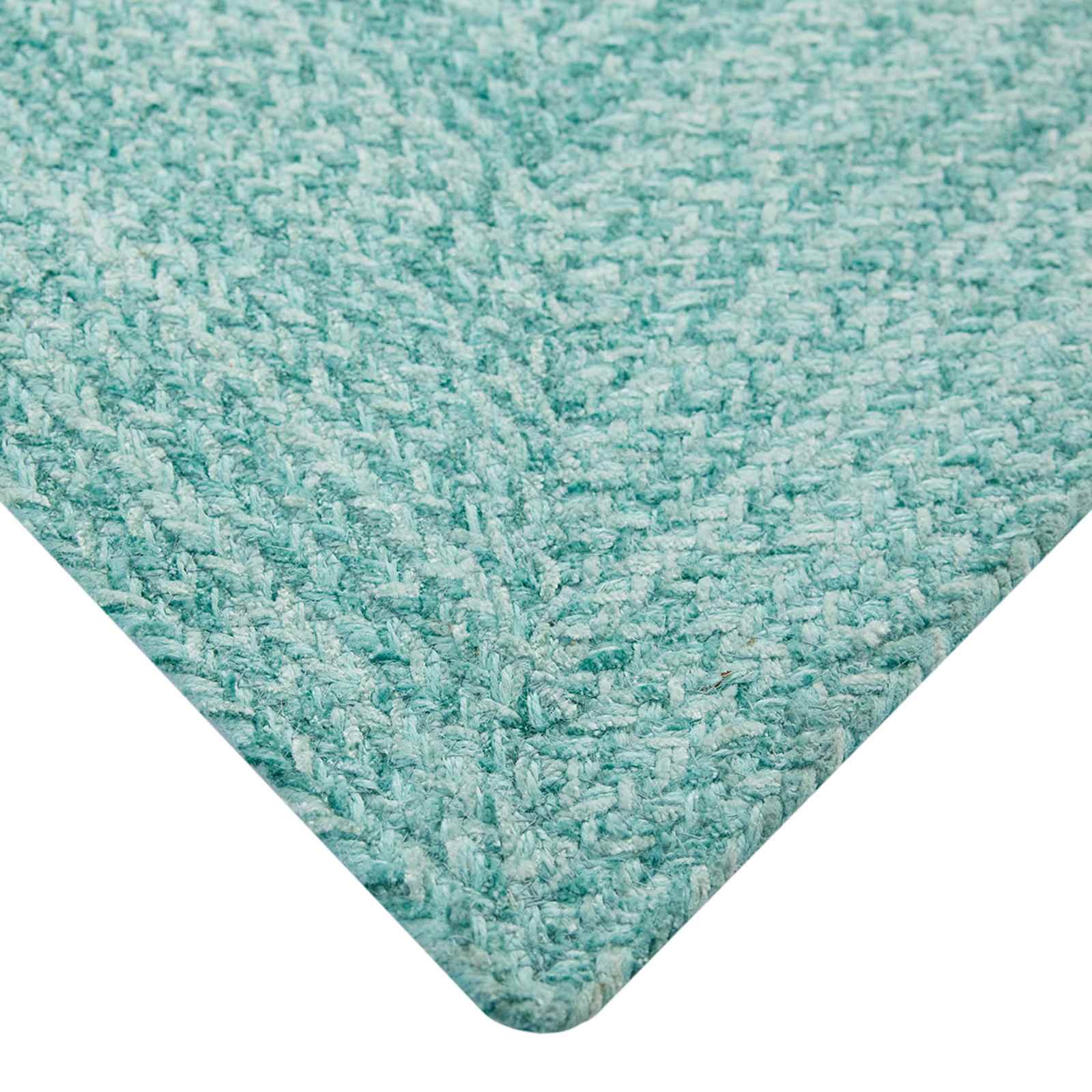 Mint Braided Chenille Accent Rug, 4x6