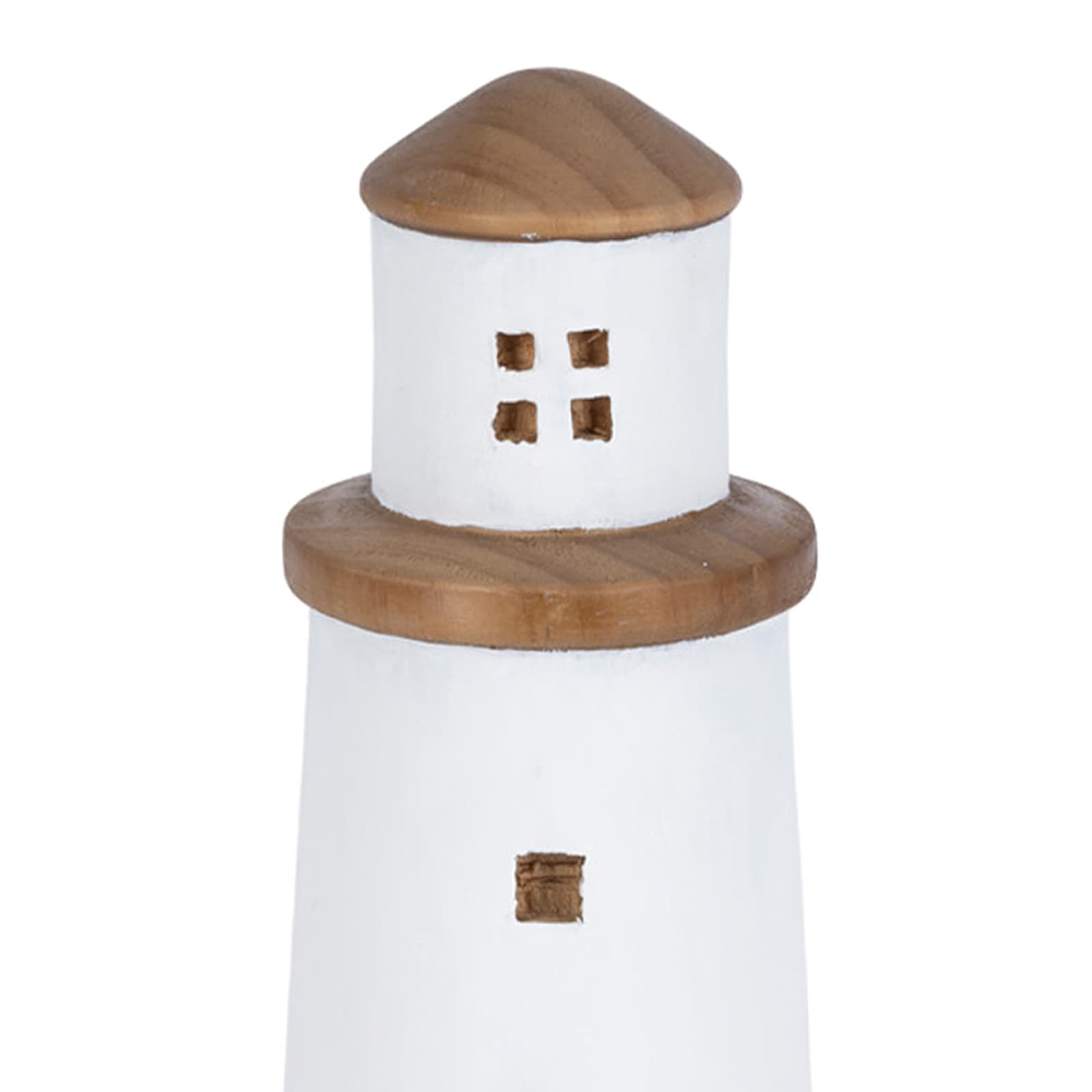 Honeybloom Wood Light Tower Table Figurine, 14"