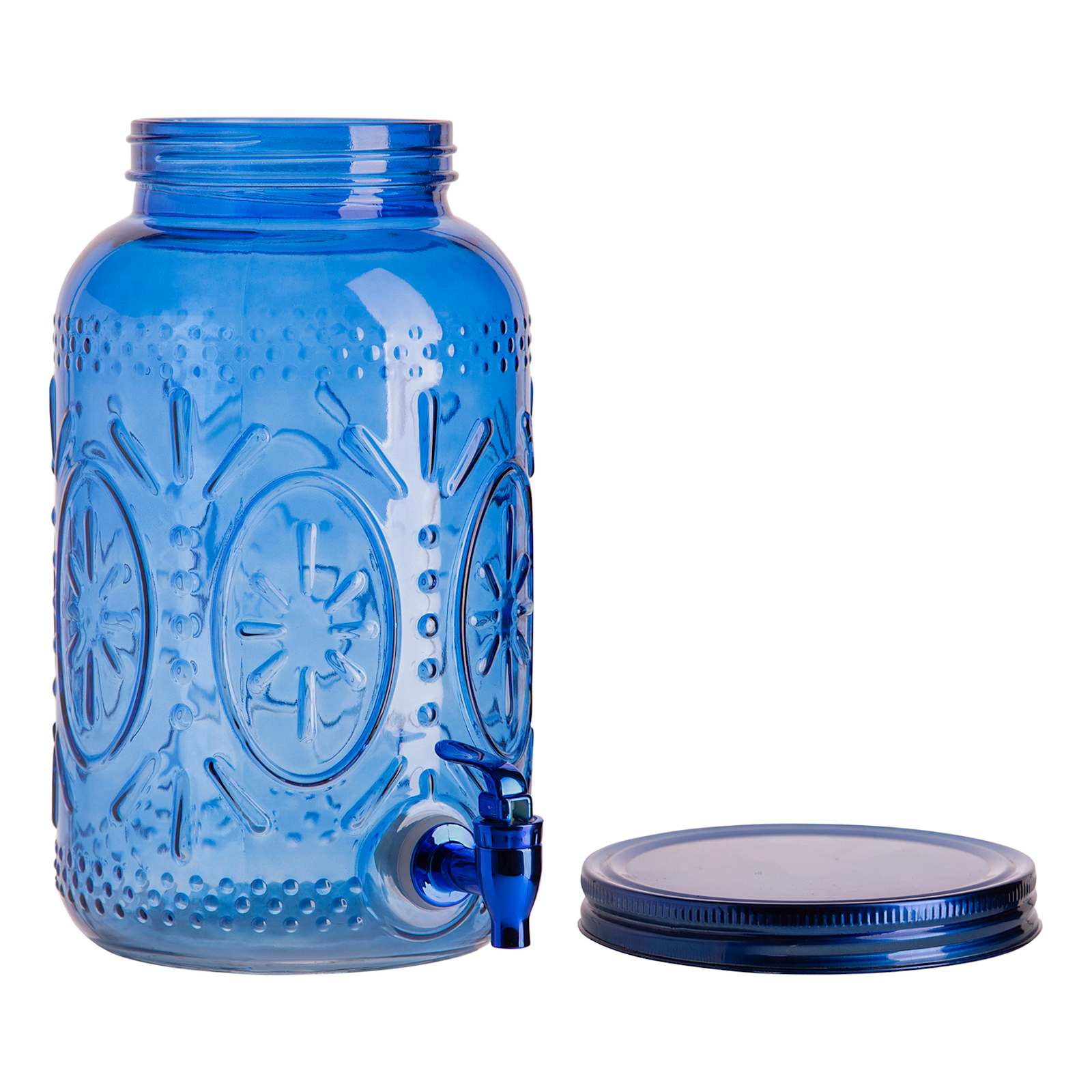 Cobalt Blue Lace Beverage Dispenser, 1gal