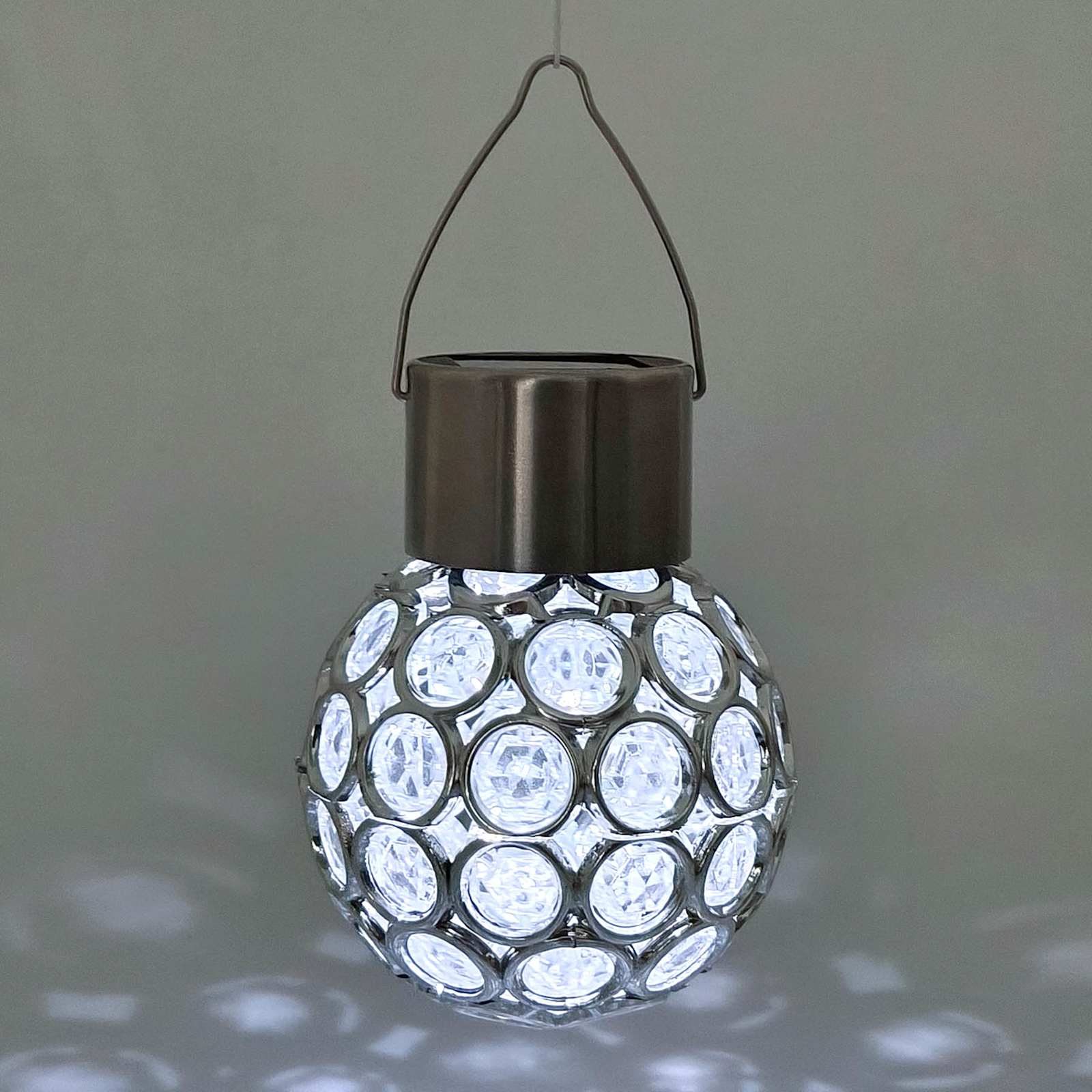 Clear Crystalline Outdoor Solar Light | At Home