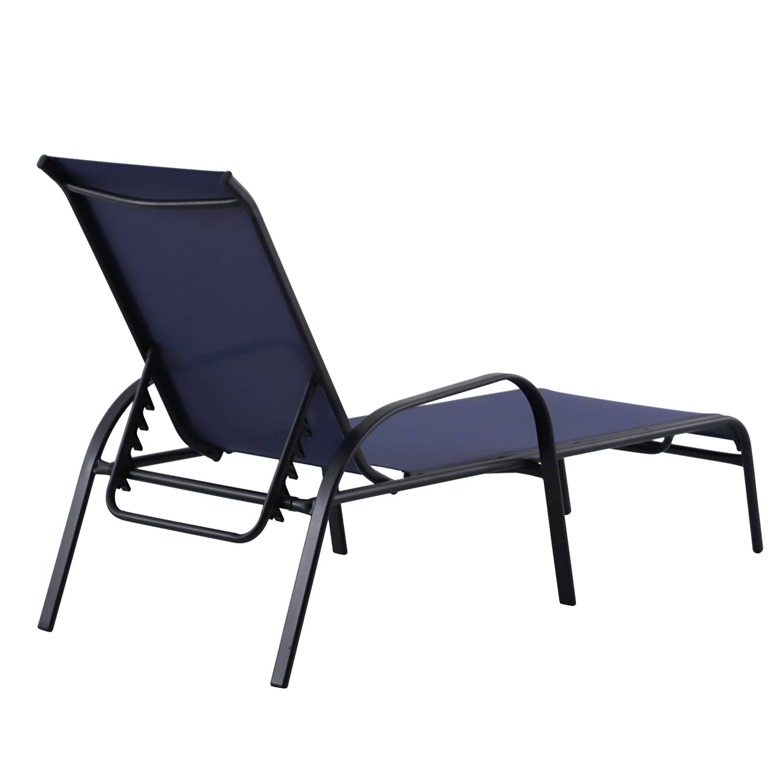 Stacking Chaise Sling Chair, Navy Blue