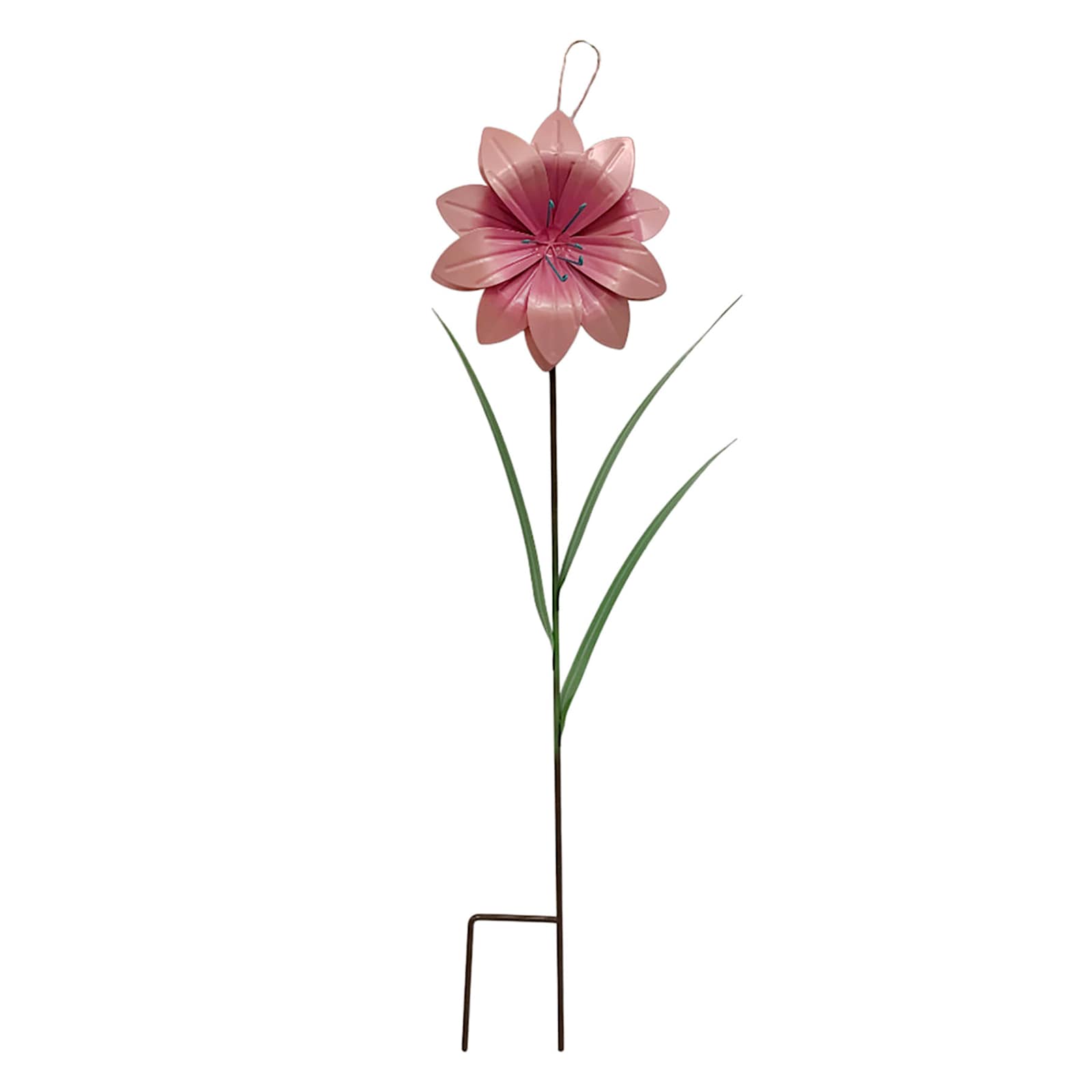 Pink Flower Yard Stake, 22" | At Home
