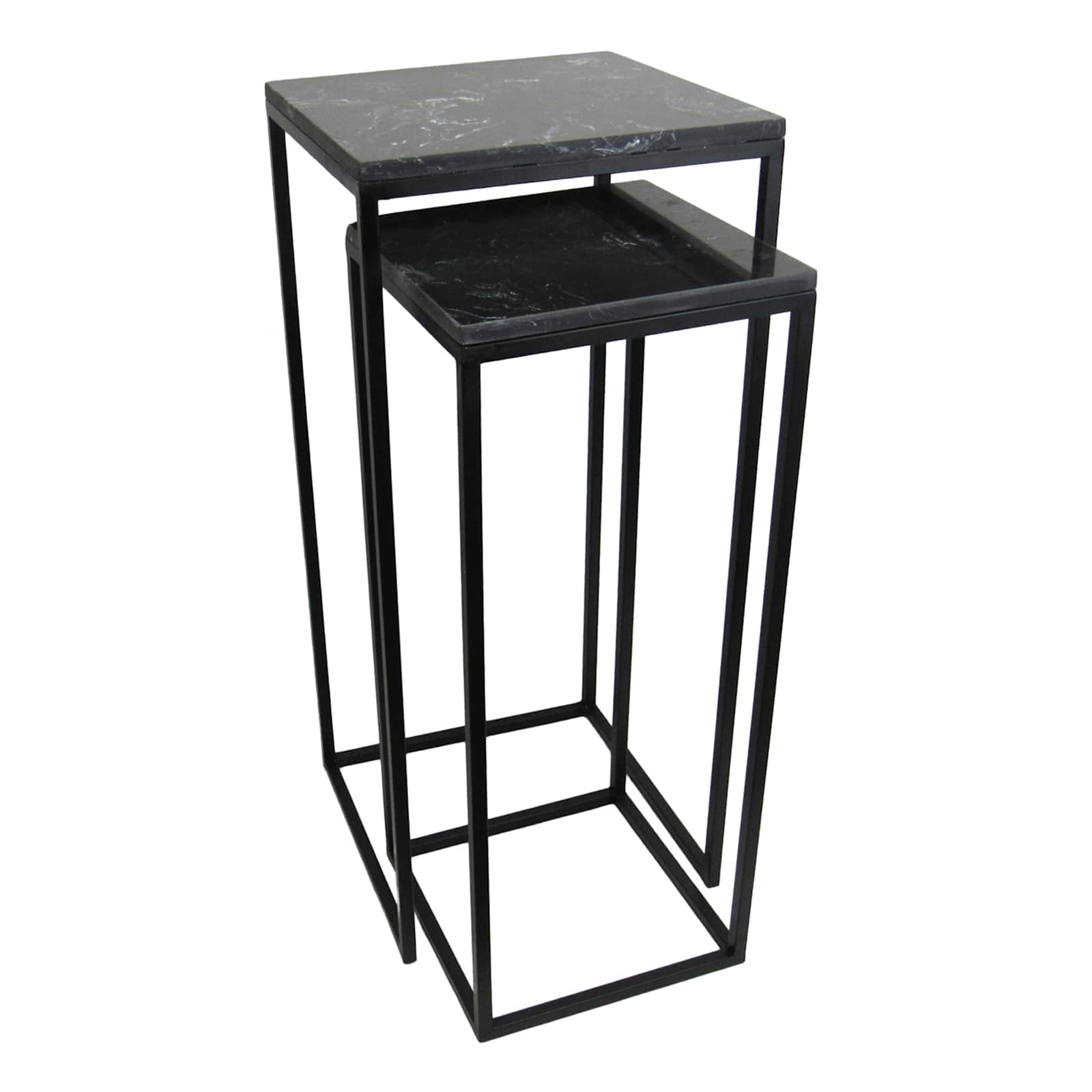 Crosby St. Metal & Marble Plant Stand, Small | At Home