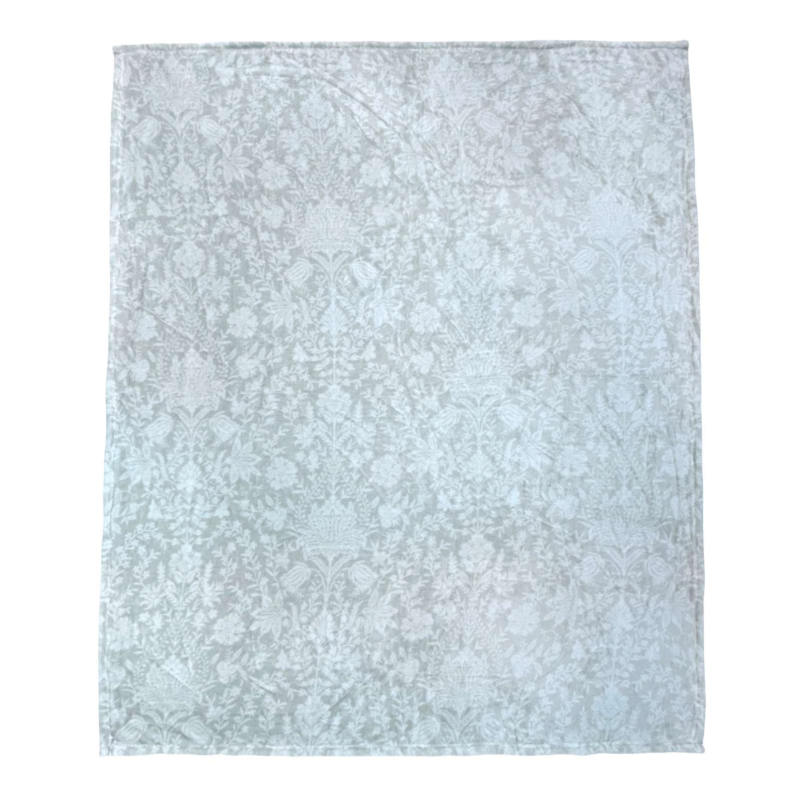 Found & Fable Lotus Floral Micro Plush Throw Blanket, 50x60