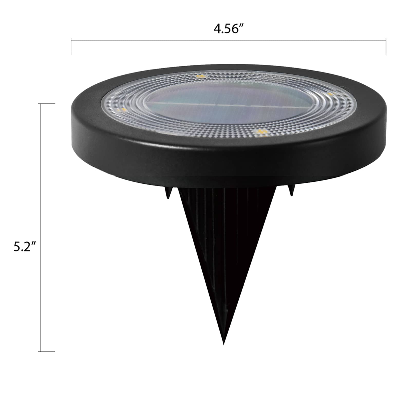 4-Pack 15-Lumen Solar Multi-Purpose Color Changing Disc Light