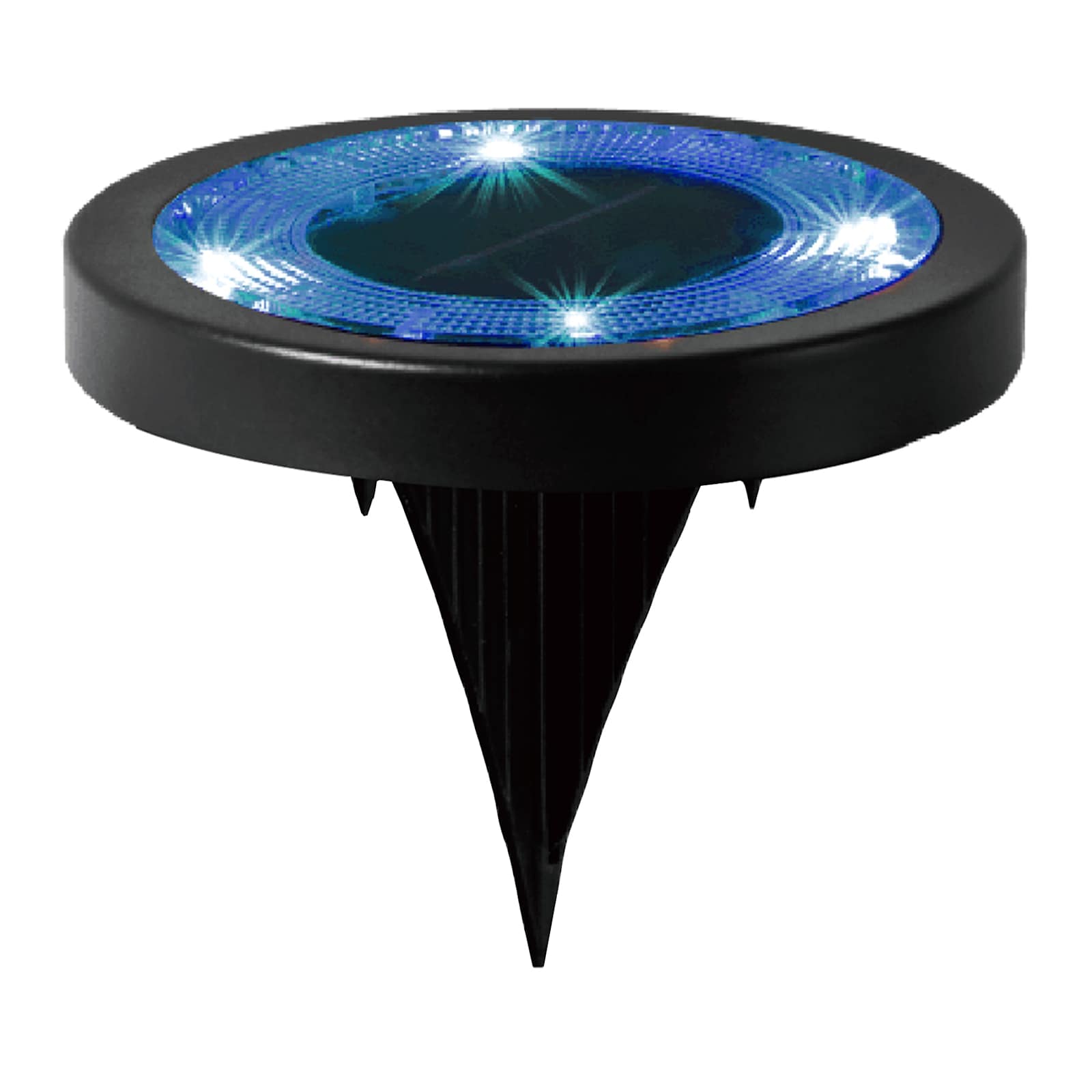 4-Pack 15-Lumen Solar Multi-Purpose Color Changing Disc Light