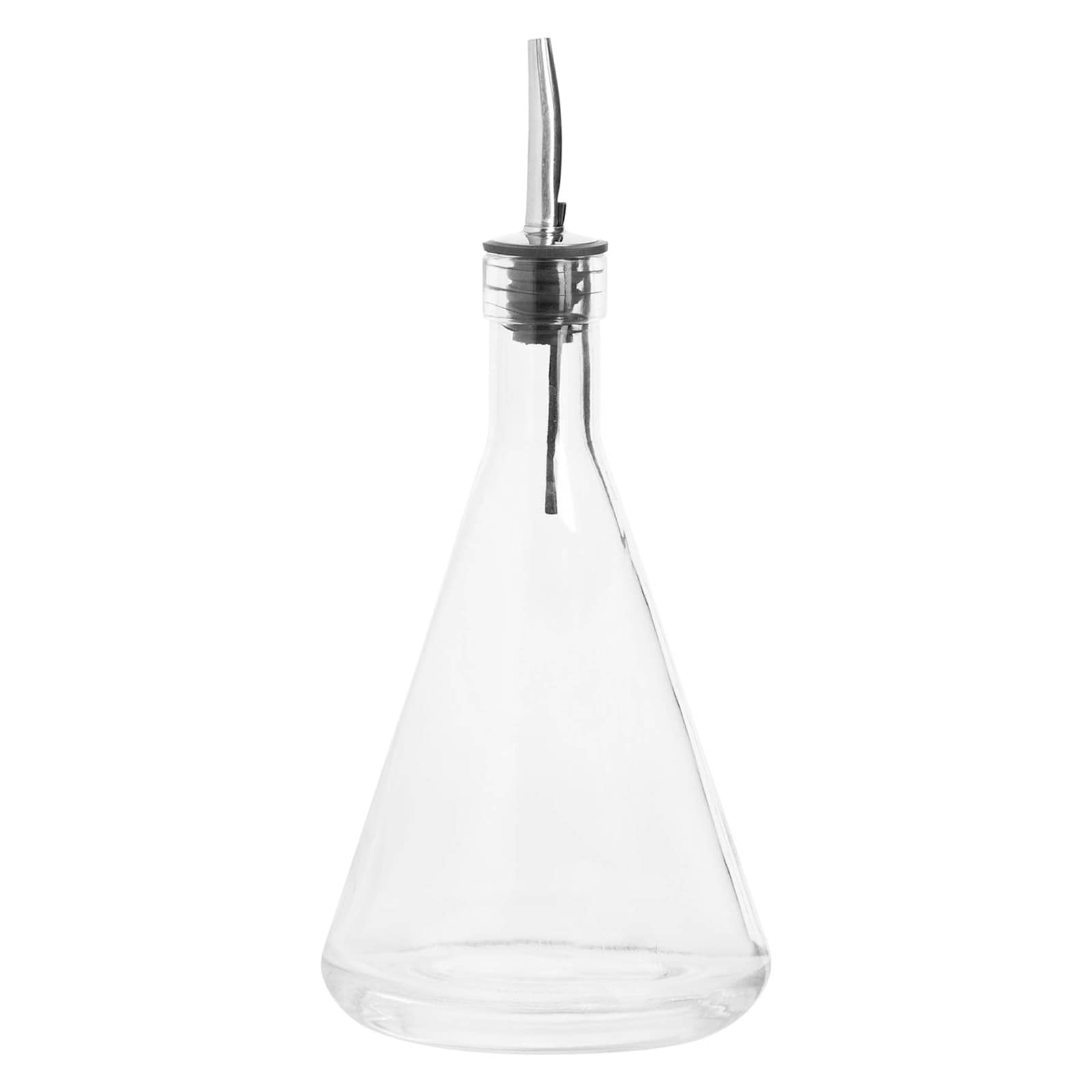 Clear Triangle Oil Bottle, 15.7oz