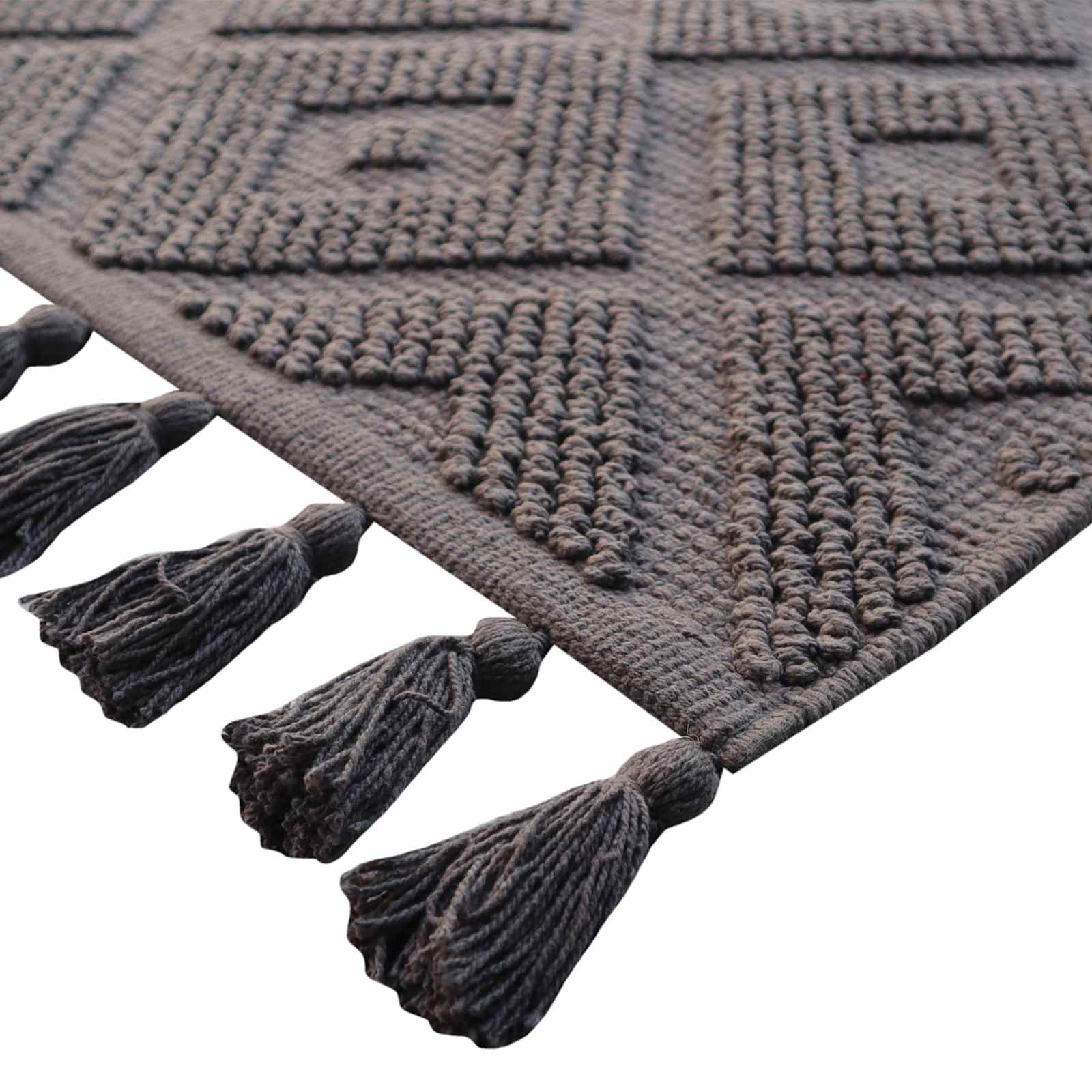 Dark Grey Diamond Rug, 2x4 | At Home