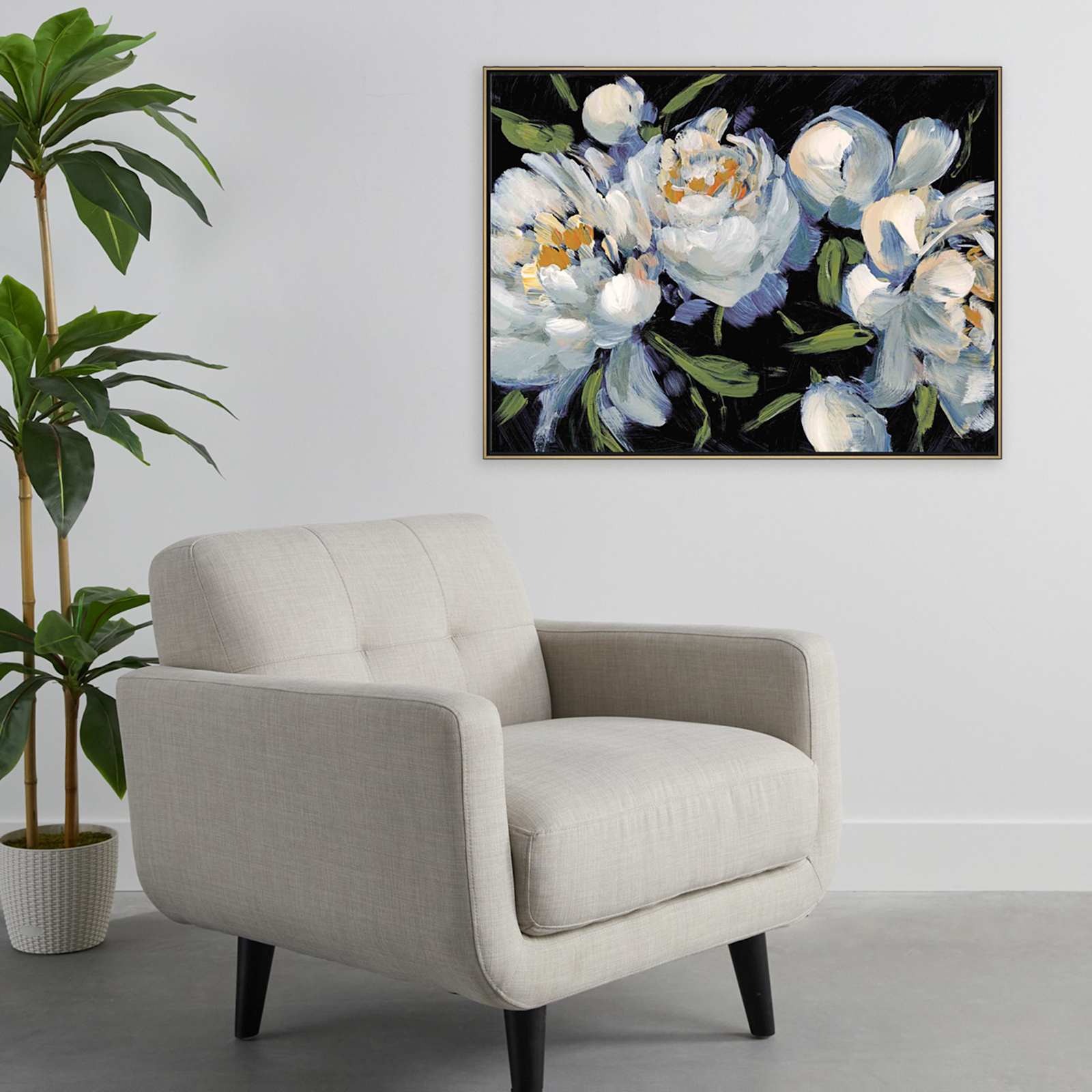 Framed Floral Canvas Wall Art, 41.25x31.25