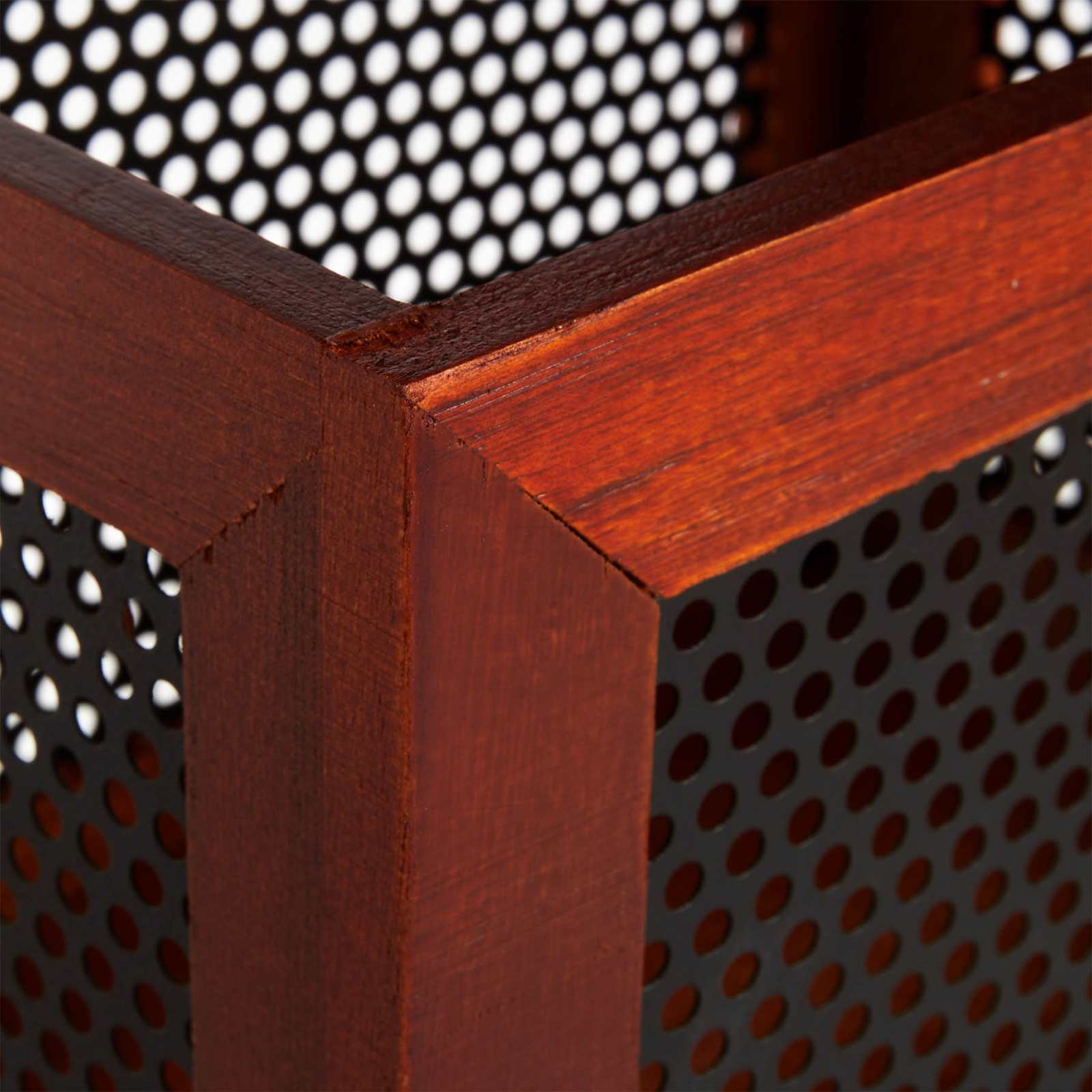 Wood & Metal Rectangle Storage Basket, Small