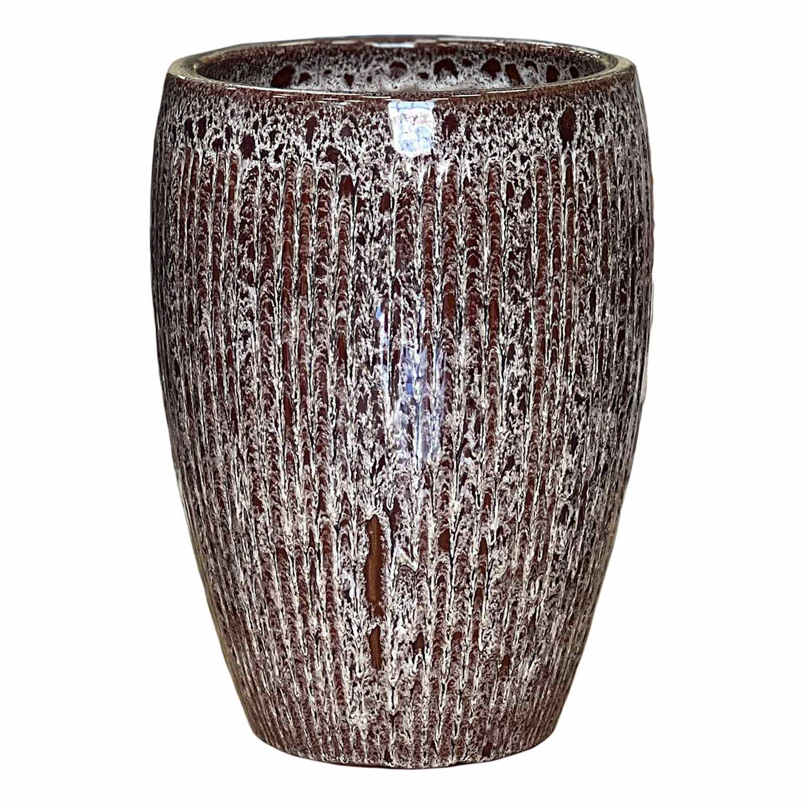 Amber Ceramic Outdoor Planter, Medium