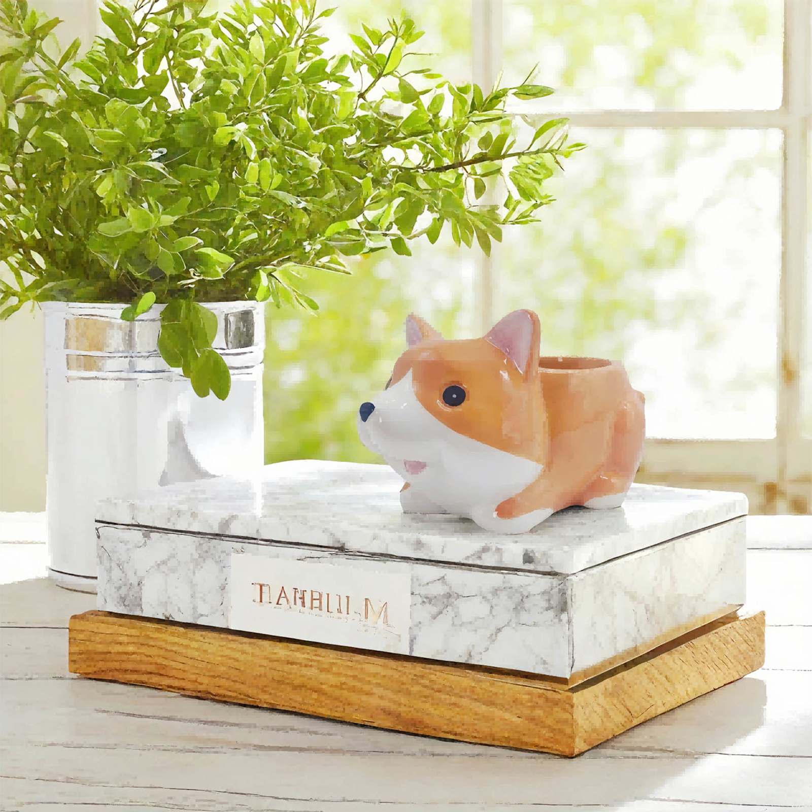 Indoor Mini Corgi Planter, 3" | At Home