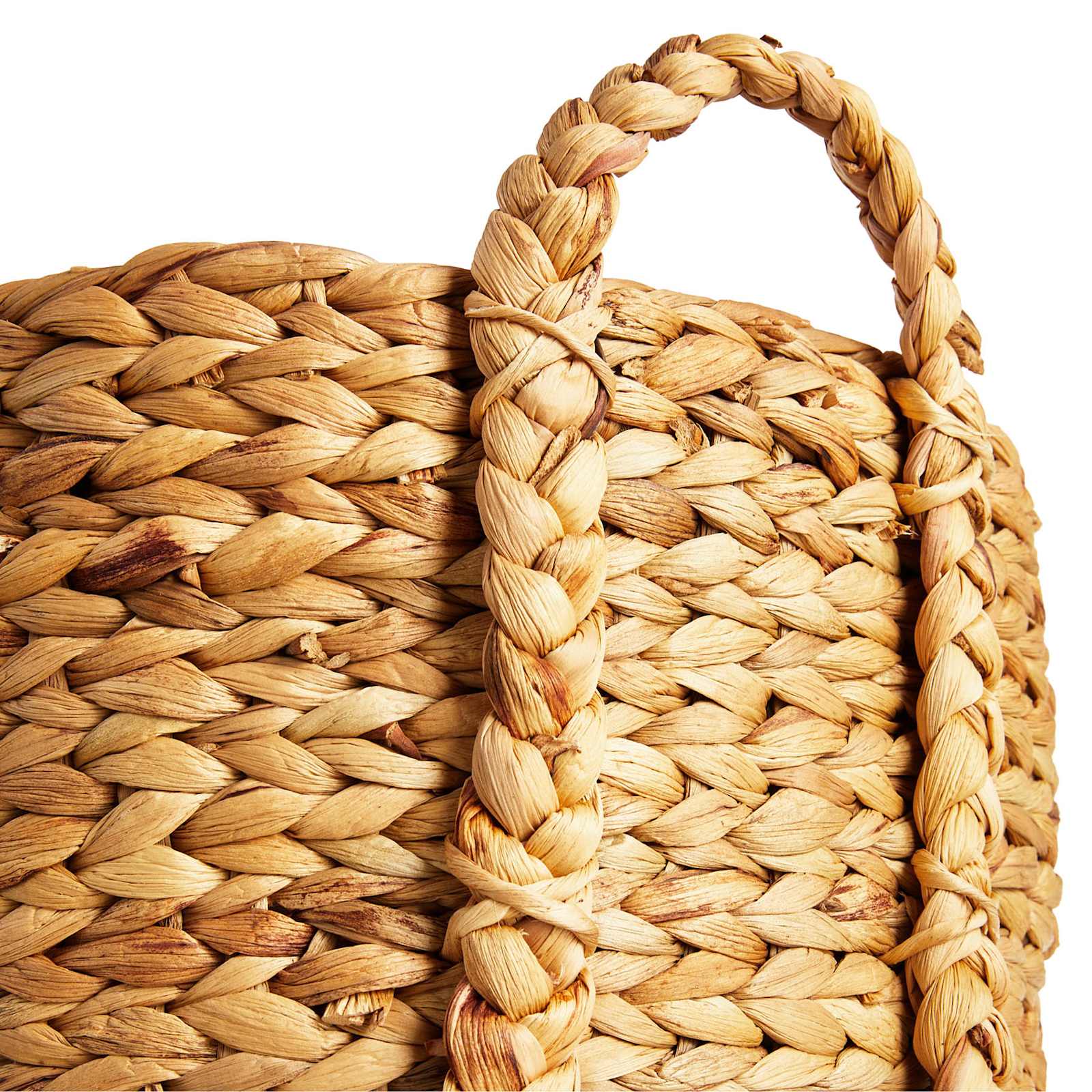 Braided Arrow Weave Round Storage Basket, Medium