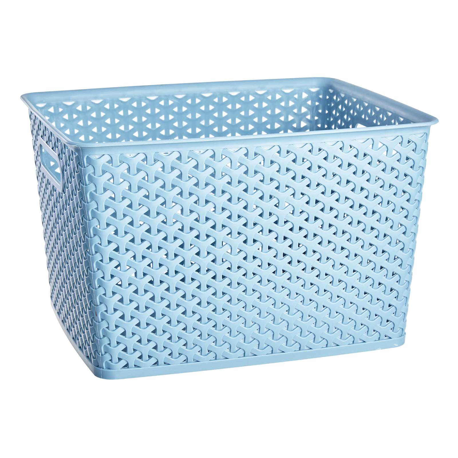 Blue Y-Weave Storage Basket, Large