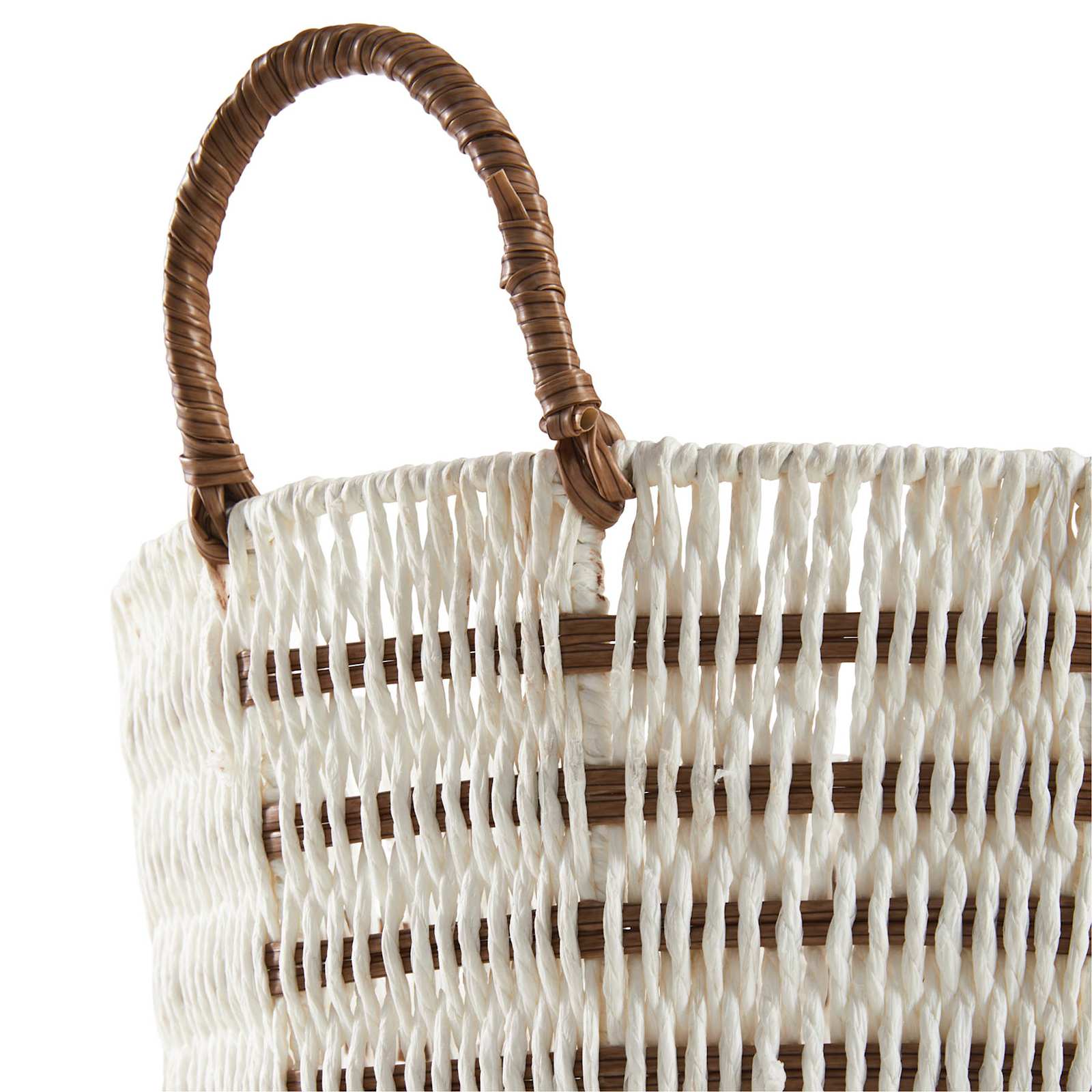Found and Fable White Paper Rope Round Basket Small | Home Storage | At ...