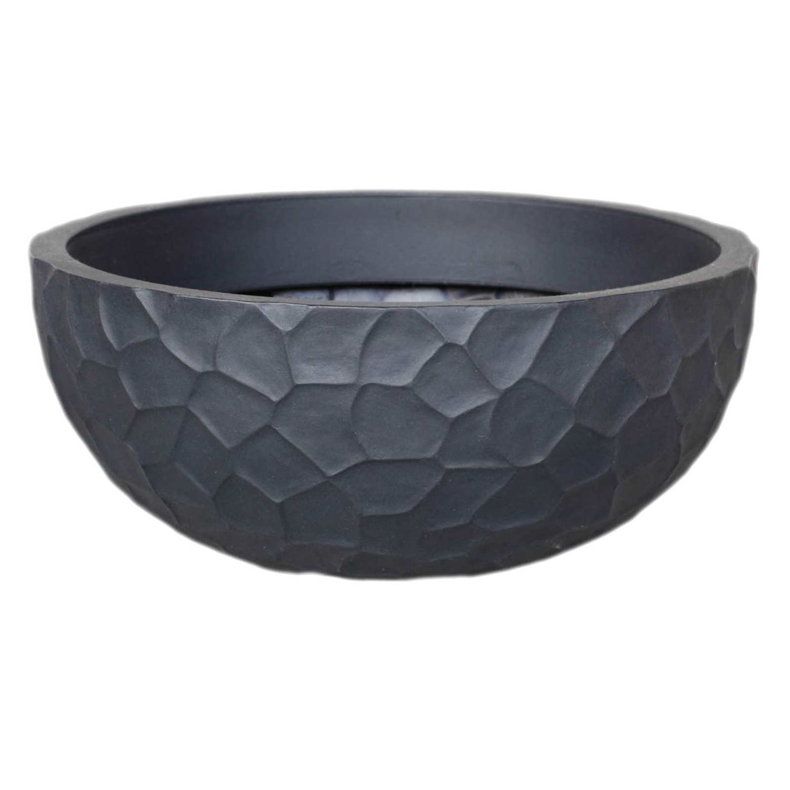 Japi Black Prisma Bowl Outdoor Planter, Large