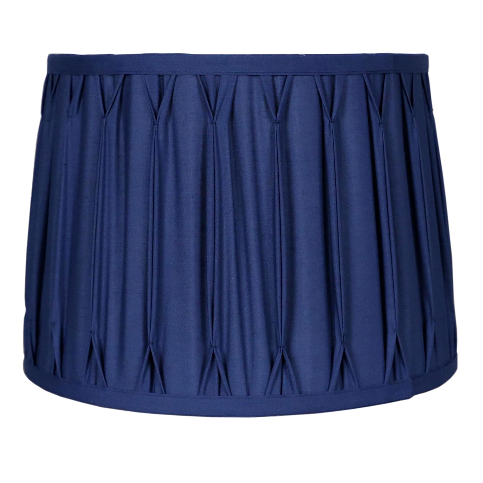 Navy Pleated Tapered Small Table Lamp Shade 9x11x9