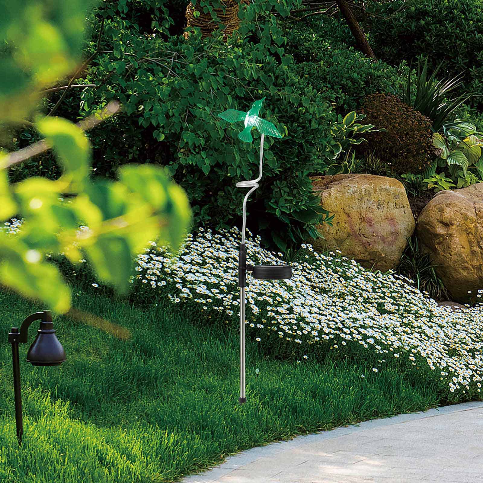 Solar Color Changing Humming Bird Pathway Light