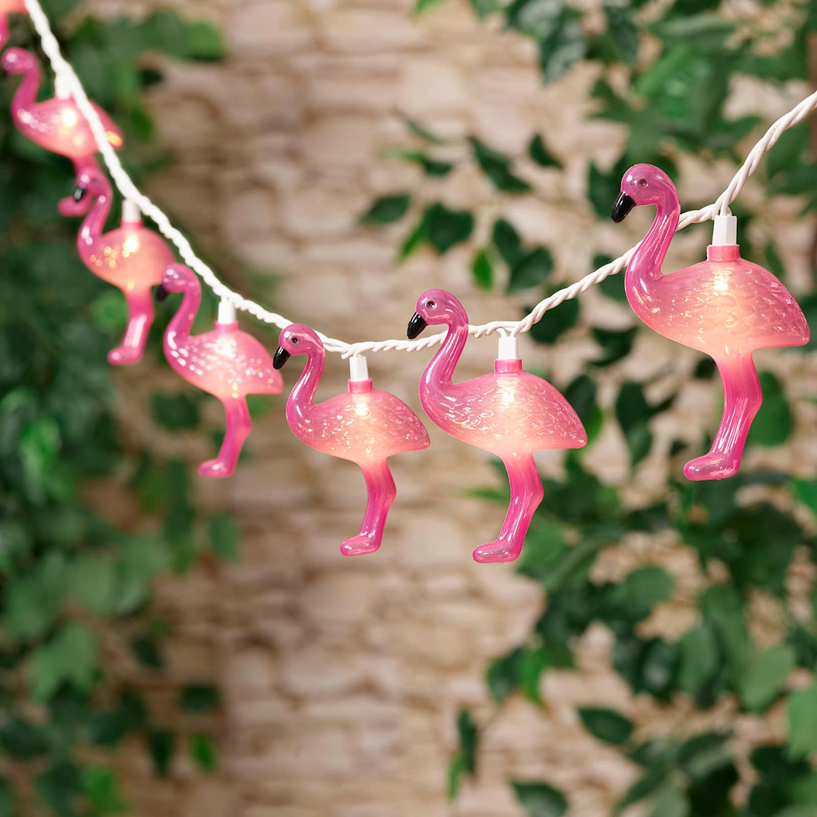 10-Count LED Flamingo String Lights