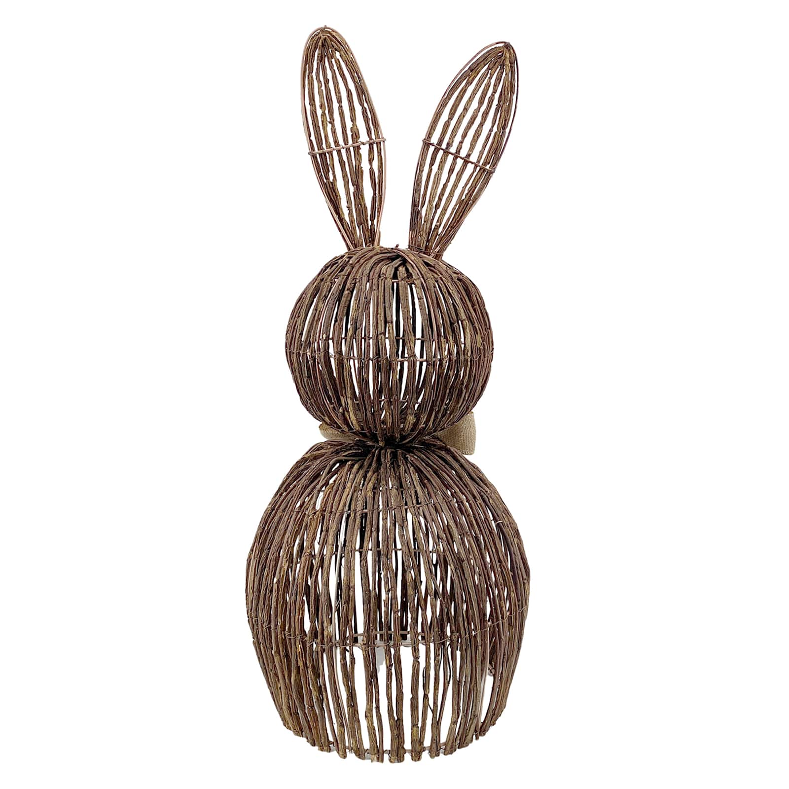 Honeybloom Brown Rattan Bunny, 30" | At Home