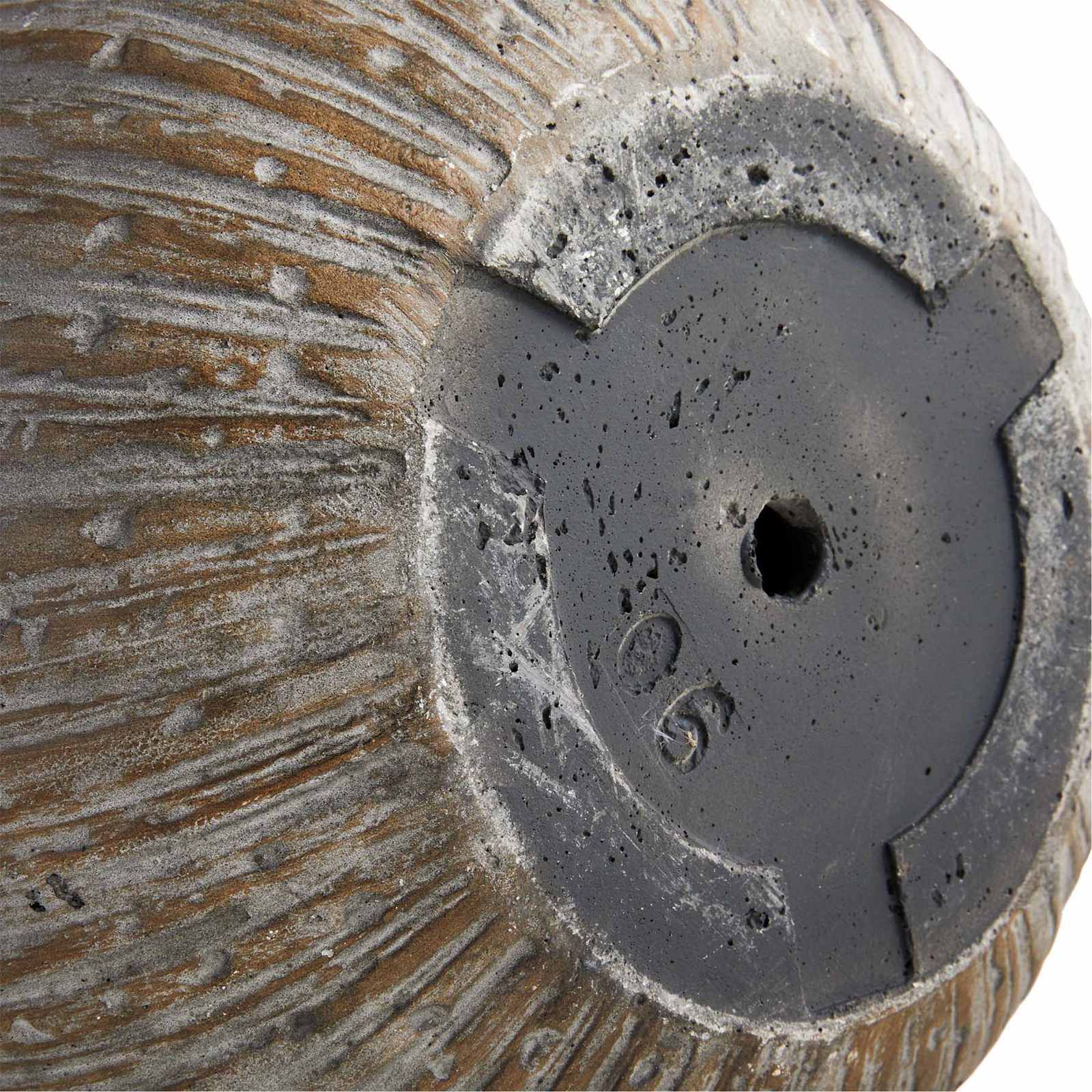 Fossil Bark Design Concrete Outdoor Planter, Medium | At Home