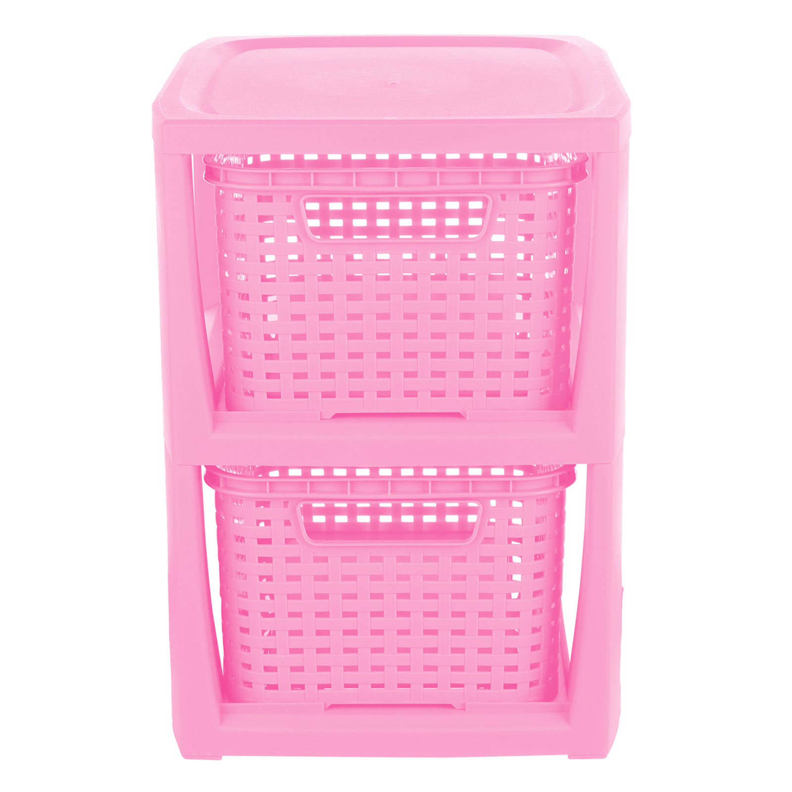 2-Layer Woven Drawer Set, Dark Pink