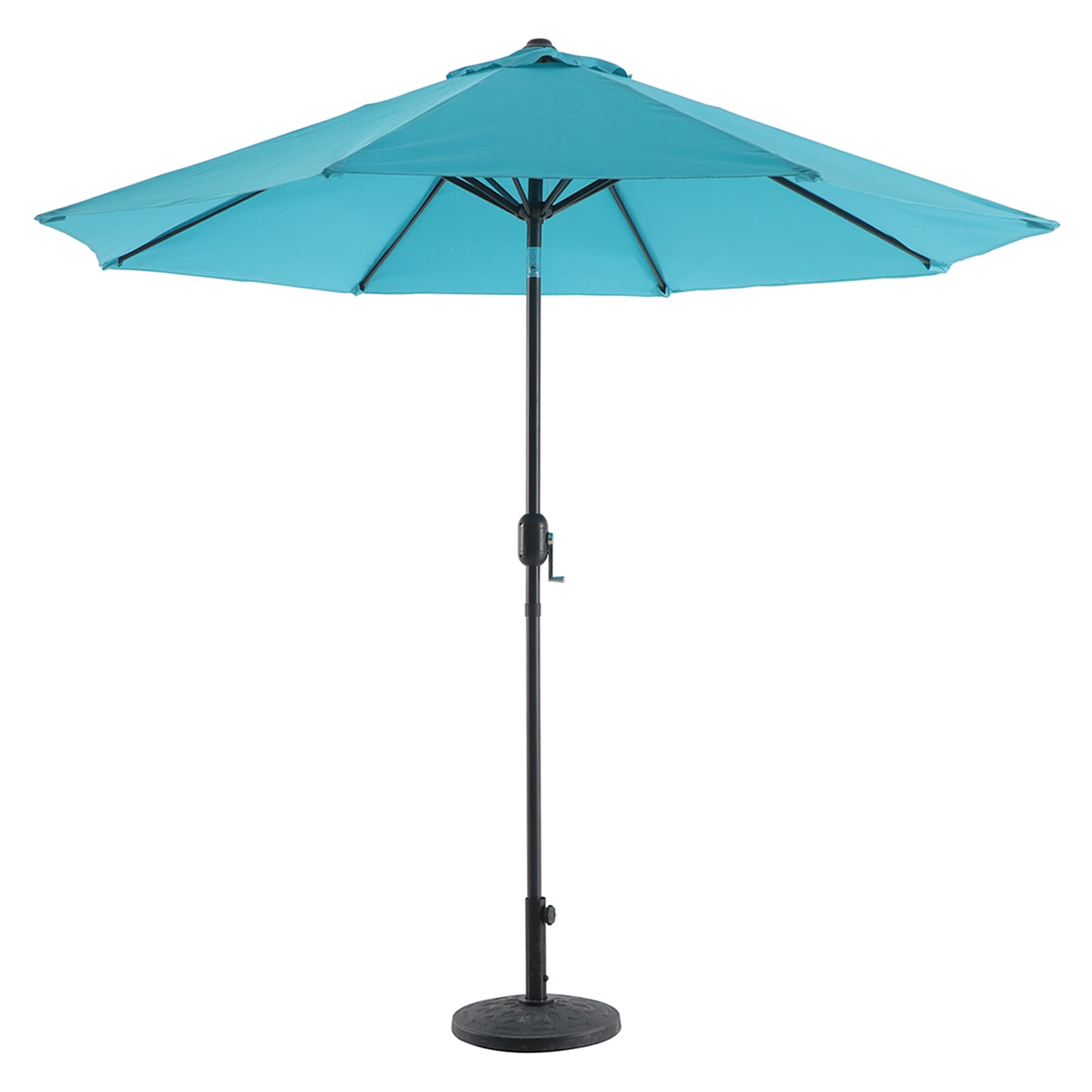 Turquoise Crank & Tilt Round Outdoor Patio Umbrella, 9' | At Home