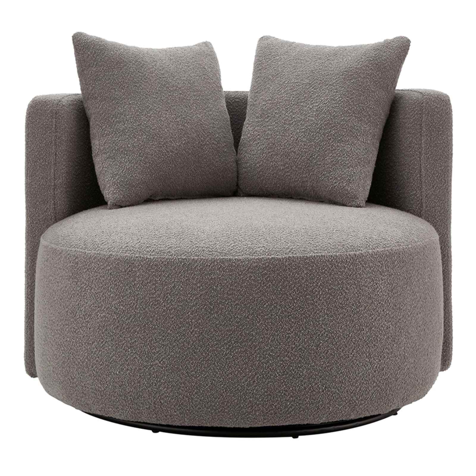 Set of 2 Ashton Oversized Swivel Chair, Grey