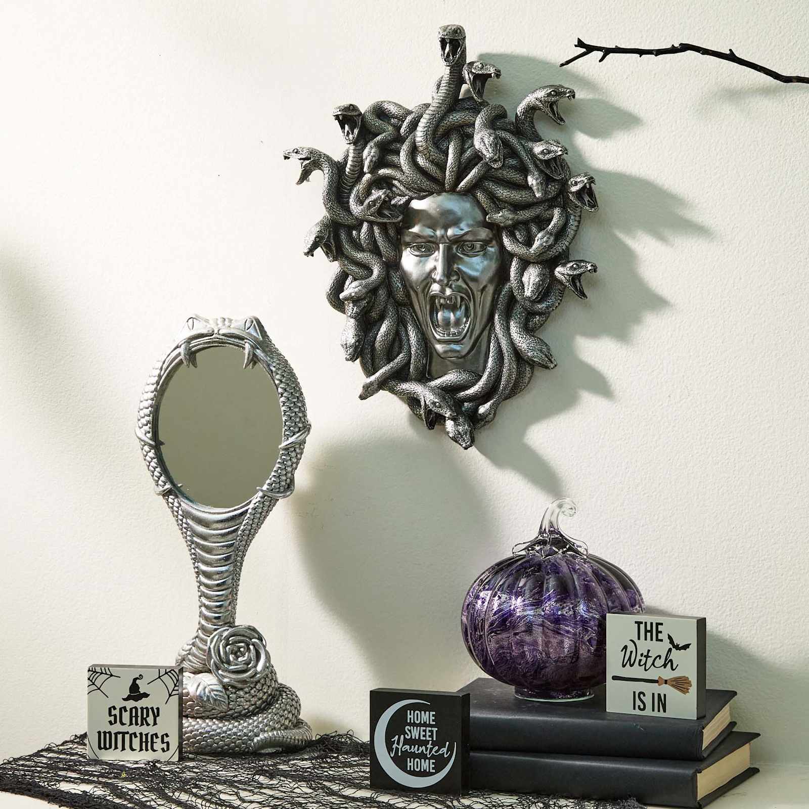 Spellbound Set of 3 Witch Signs, 3"