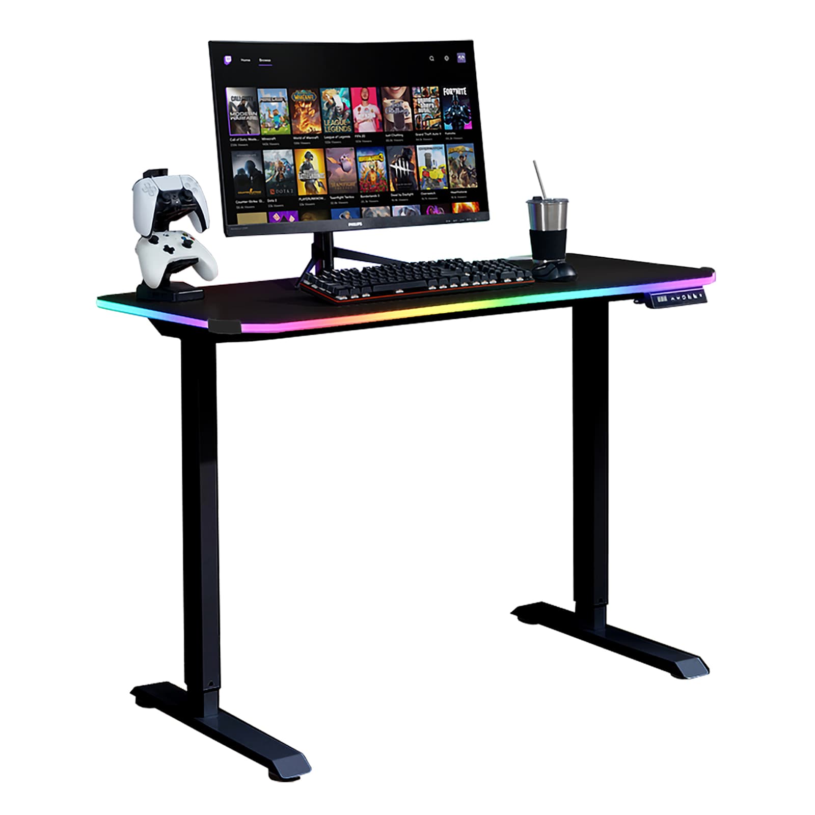 X-Rocker Aurora Gaming Desk, Extra Large