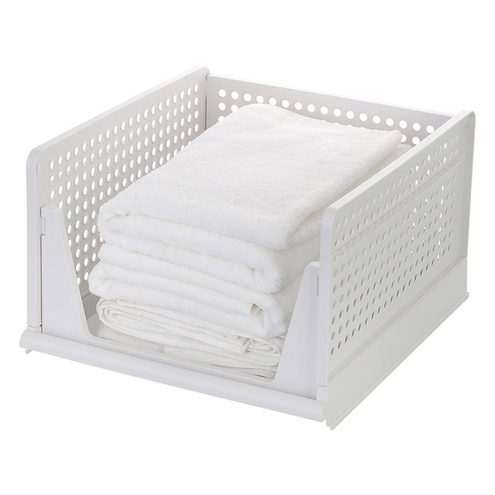 REAL SIMPLE Wider Collapsible & Stackable Closet Tray, Large