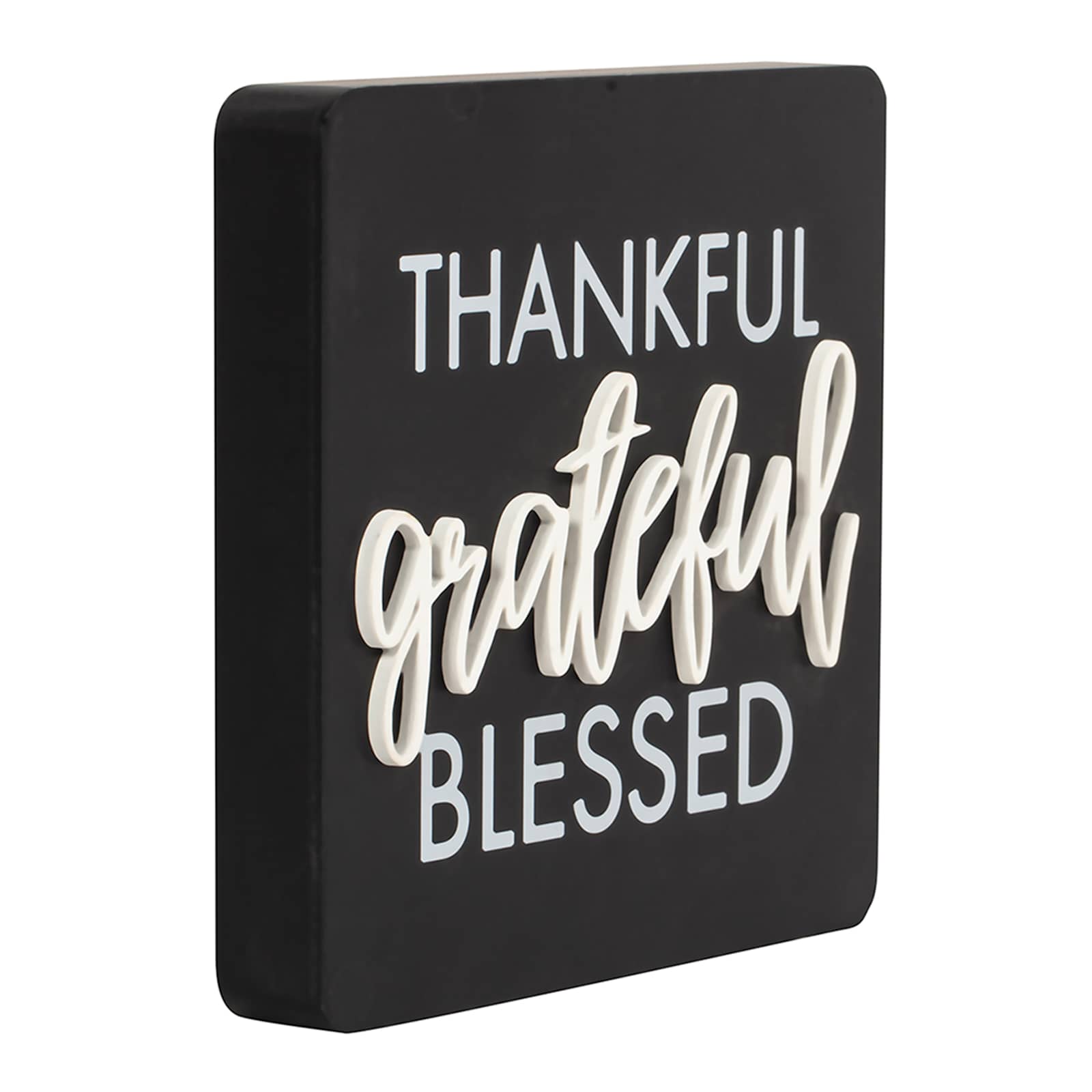 Grateful Blessed Block Art, 8x8