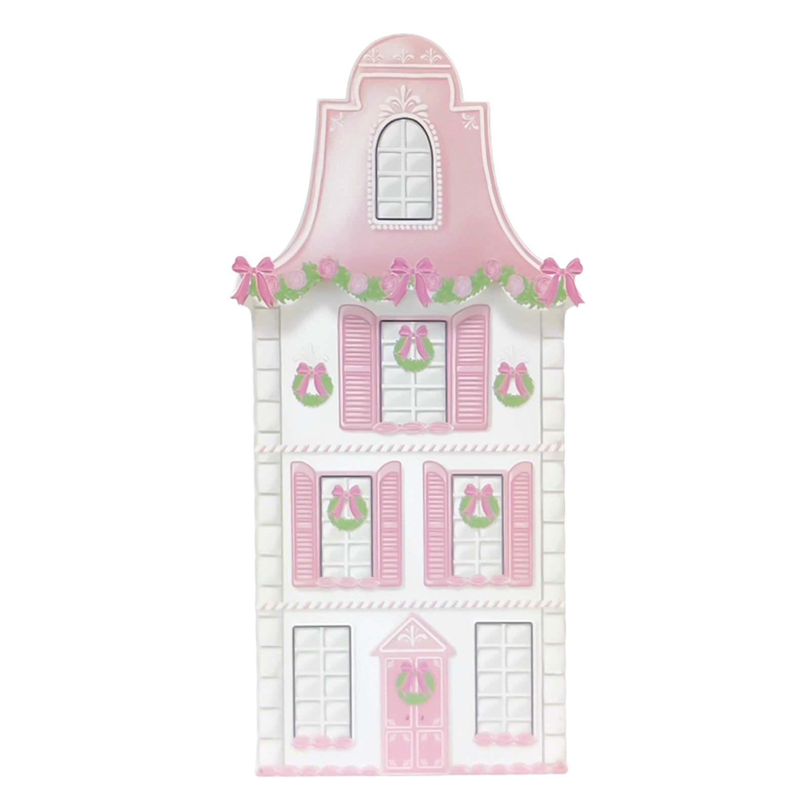Pink Champagne House Table Decor, 8"