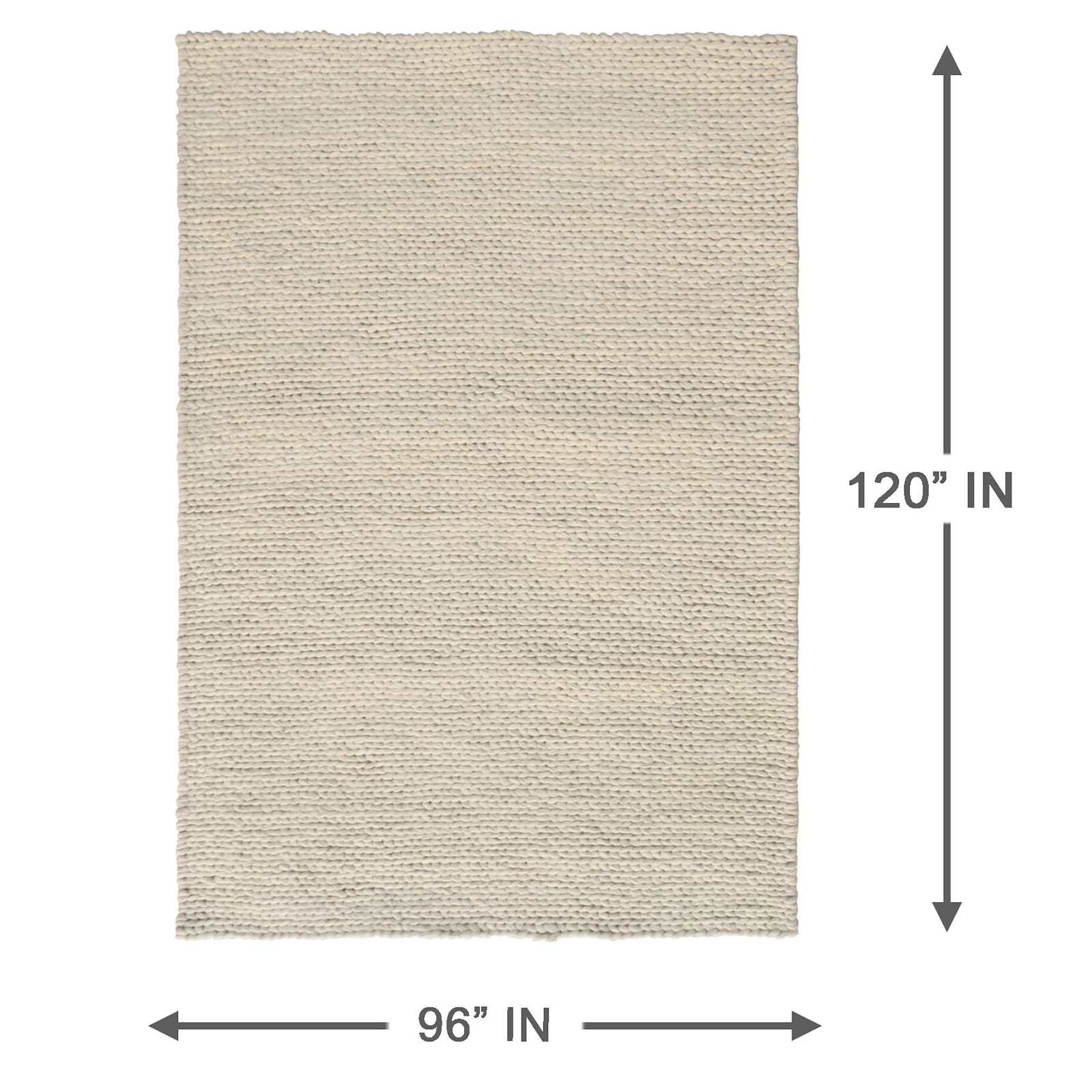 Ivory Chunky Knit Patterned Area Rug 8x10 | At Home