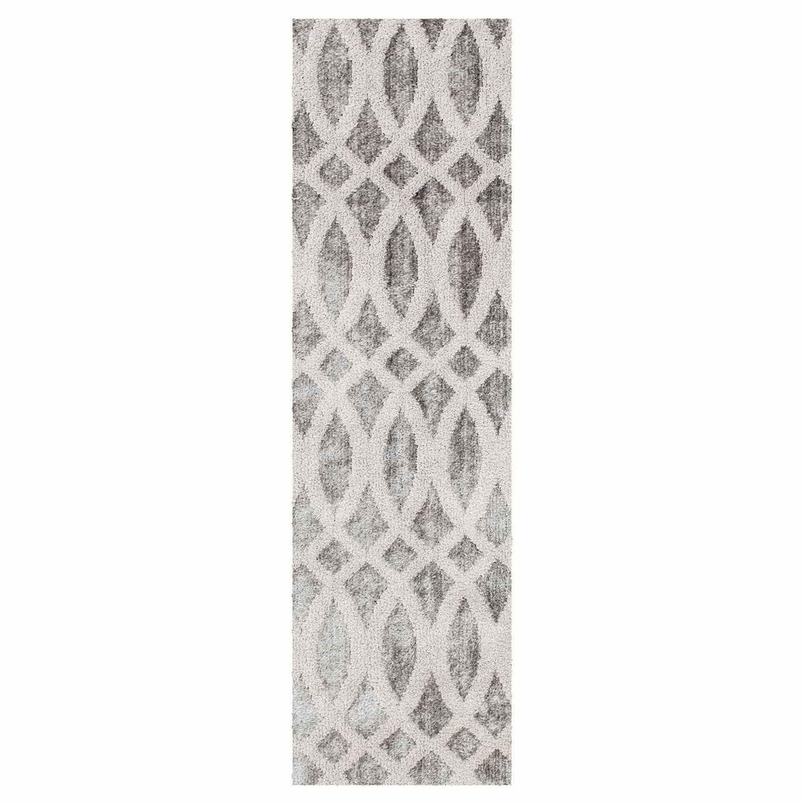 Sophelia Grey & Ivory Tufted Runner With Non-Slip Back 2x7 | At Home