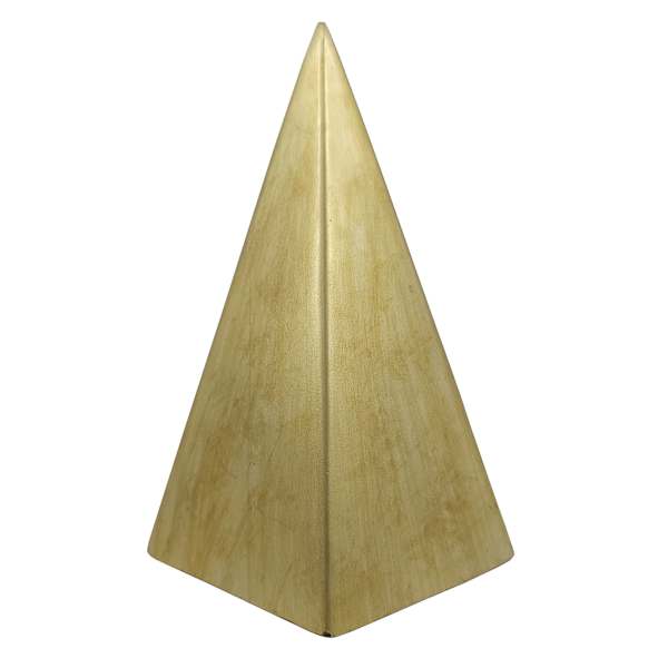 1-Piece Gold Geometric Pyramid Bookend, 6.5"