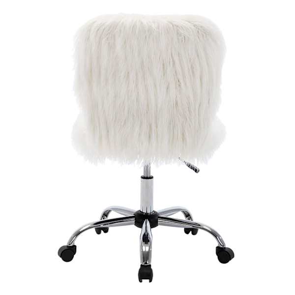 White faux fur office chair store