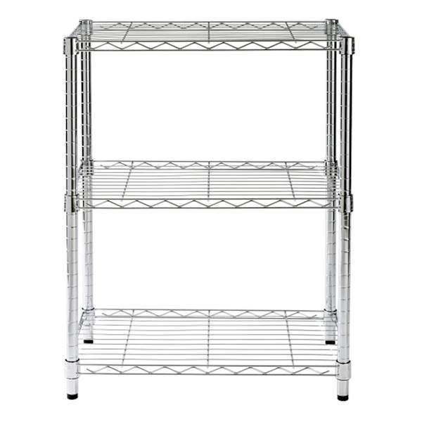 3-Tier Metal Shelving Unit, Chrome