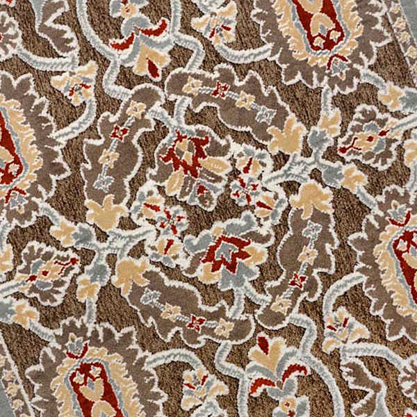 Arrington Spice Red and Taupe Medallion High Low Washable Accent Rug ...