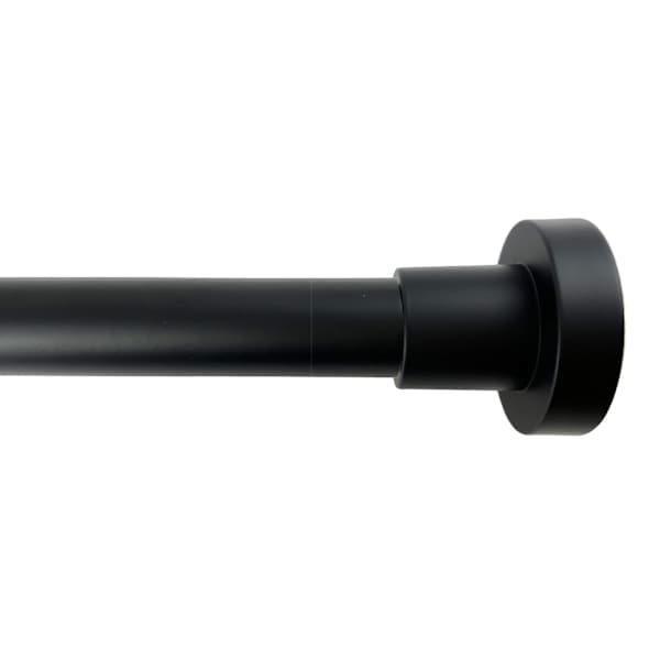 1" Black Tension Curtain Rod, 35-84"