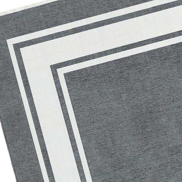 Noa Grey Border Washable Area Rug 8x10 | At Home